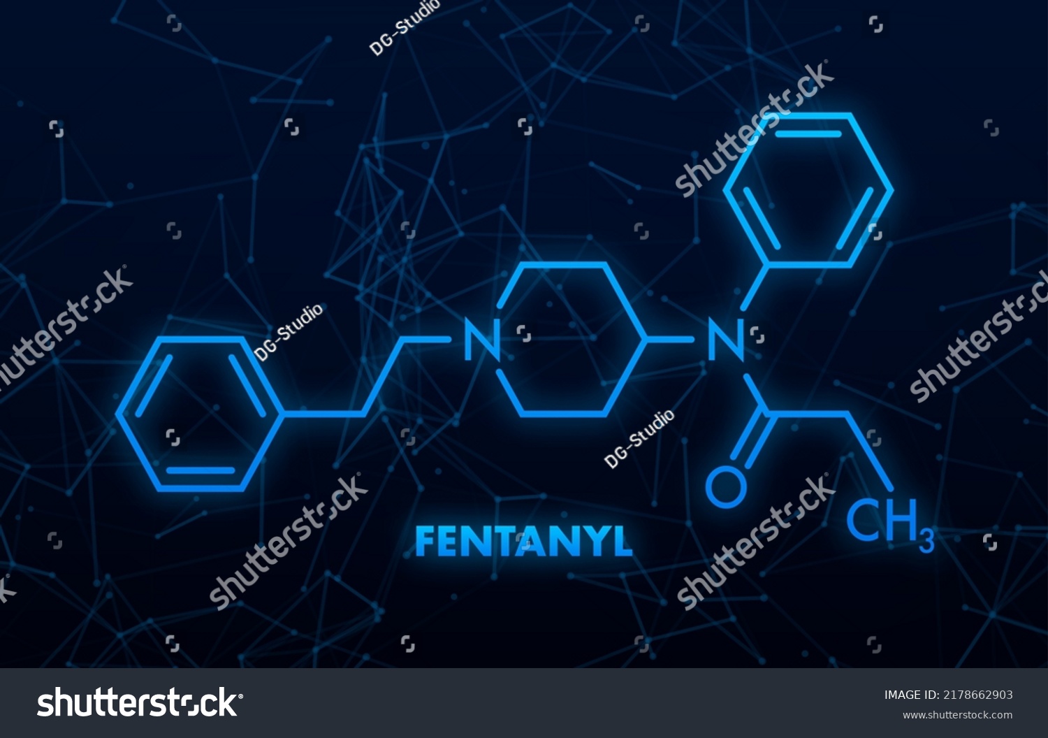 Fentanyl Molecula Formula Vector Drawing Vector Stock Vector (Royalty ...