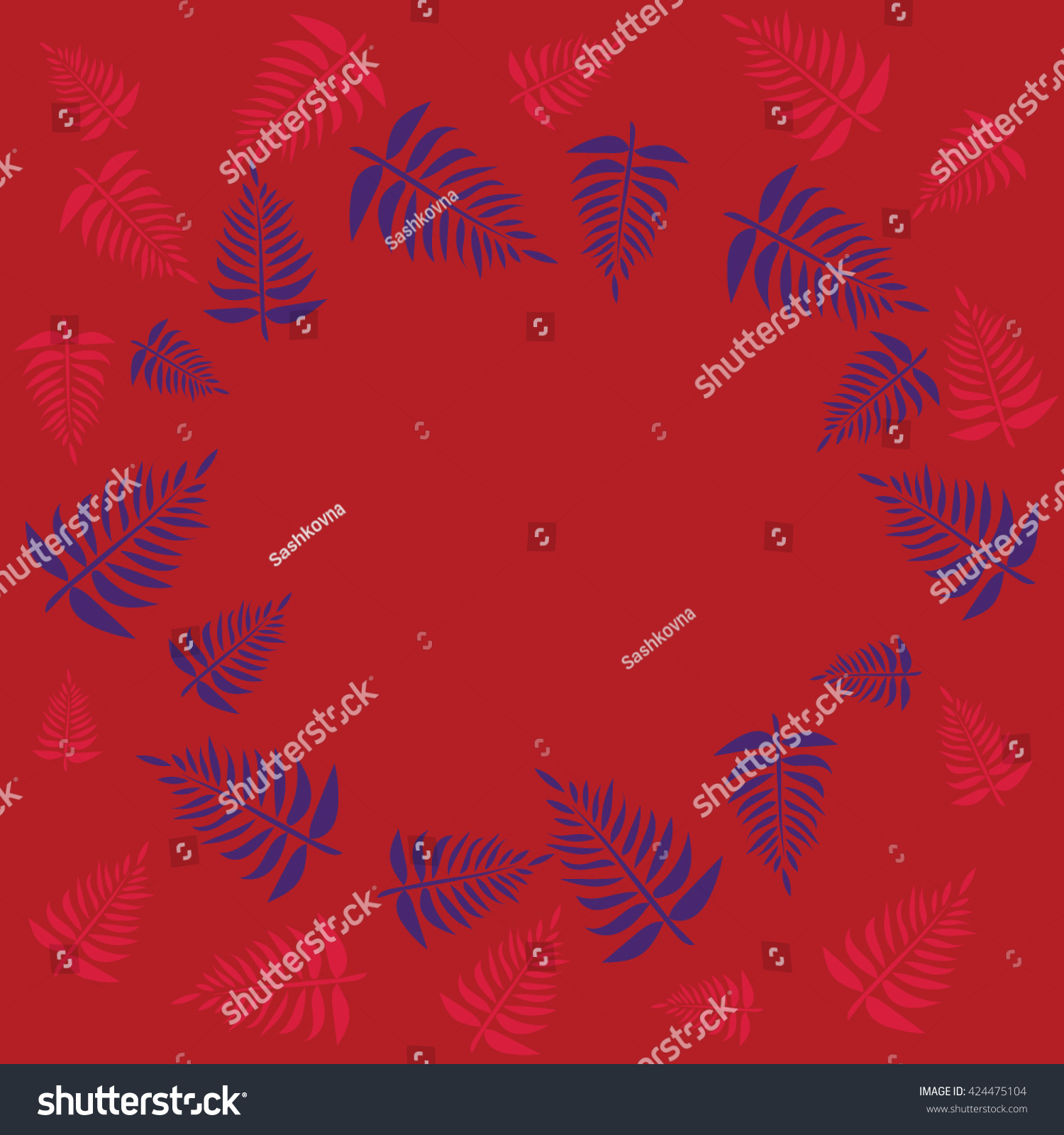 Fern Frame Vector Illustration Stock Vector (Royalty Free) 424475104 ...
