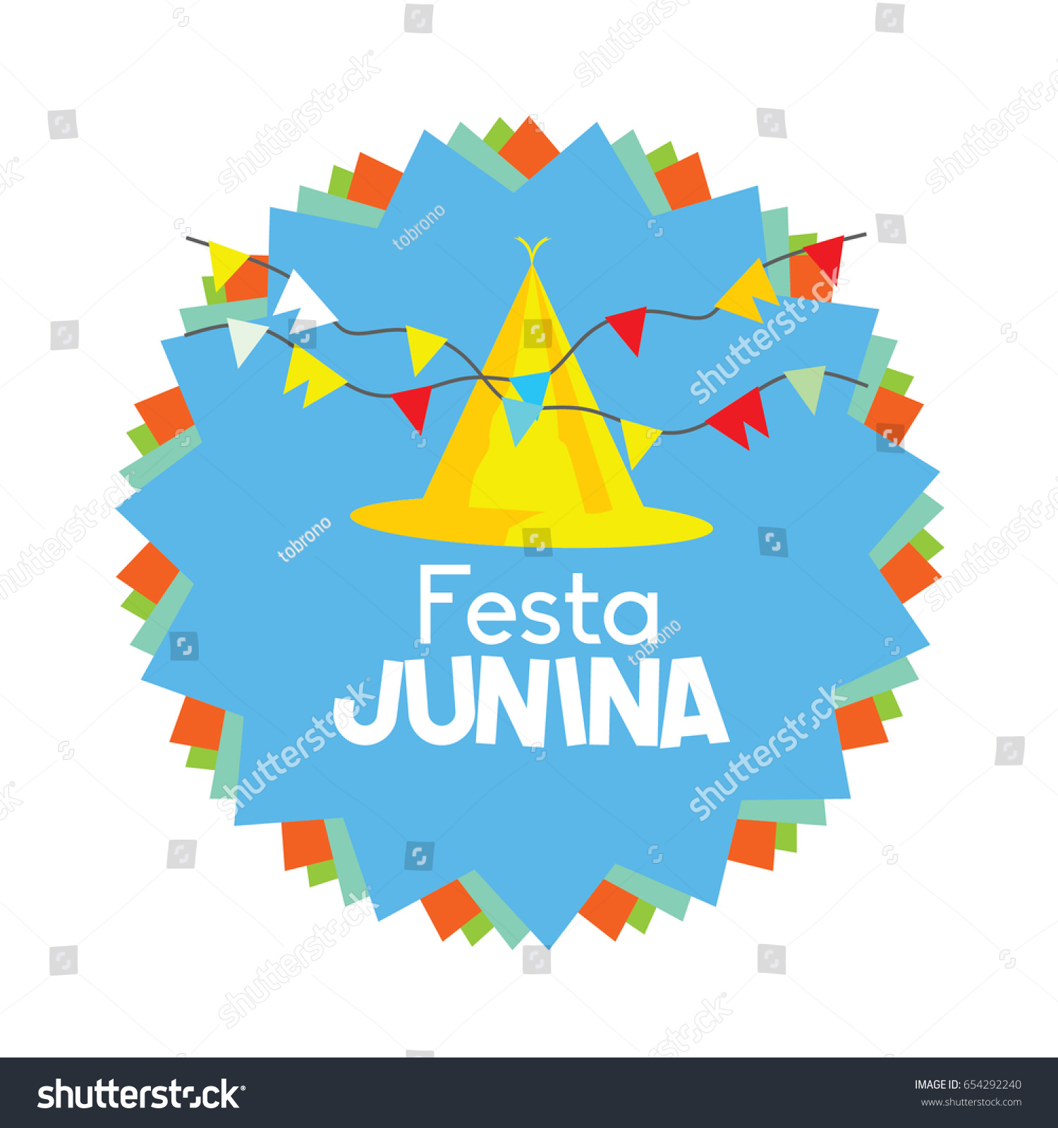 Festa Junina Logo Vector: vector de stock (libre de regalías) 654292240 ...