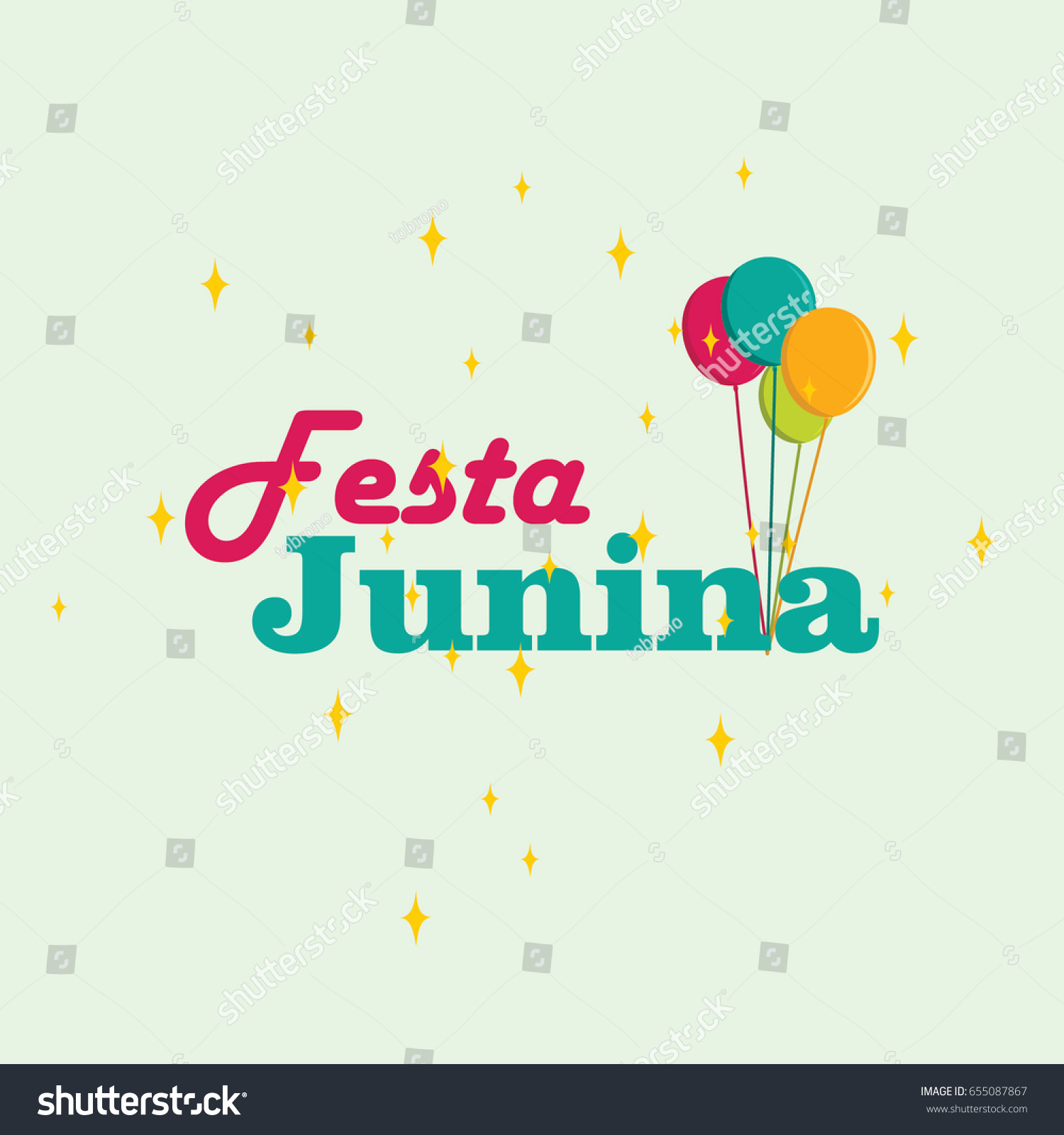 Festa Junina Logo Vector Template Stock Vector (Royalty Free) 655087867 ...