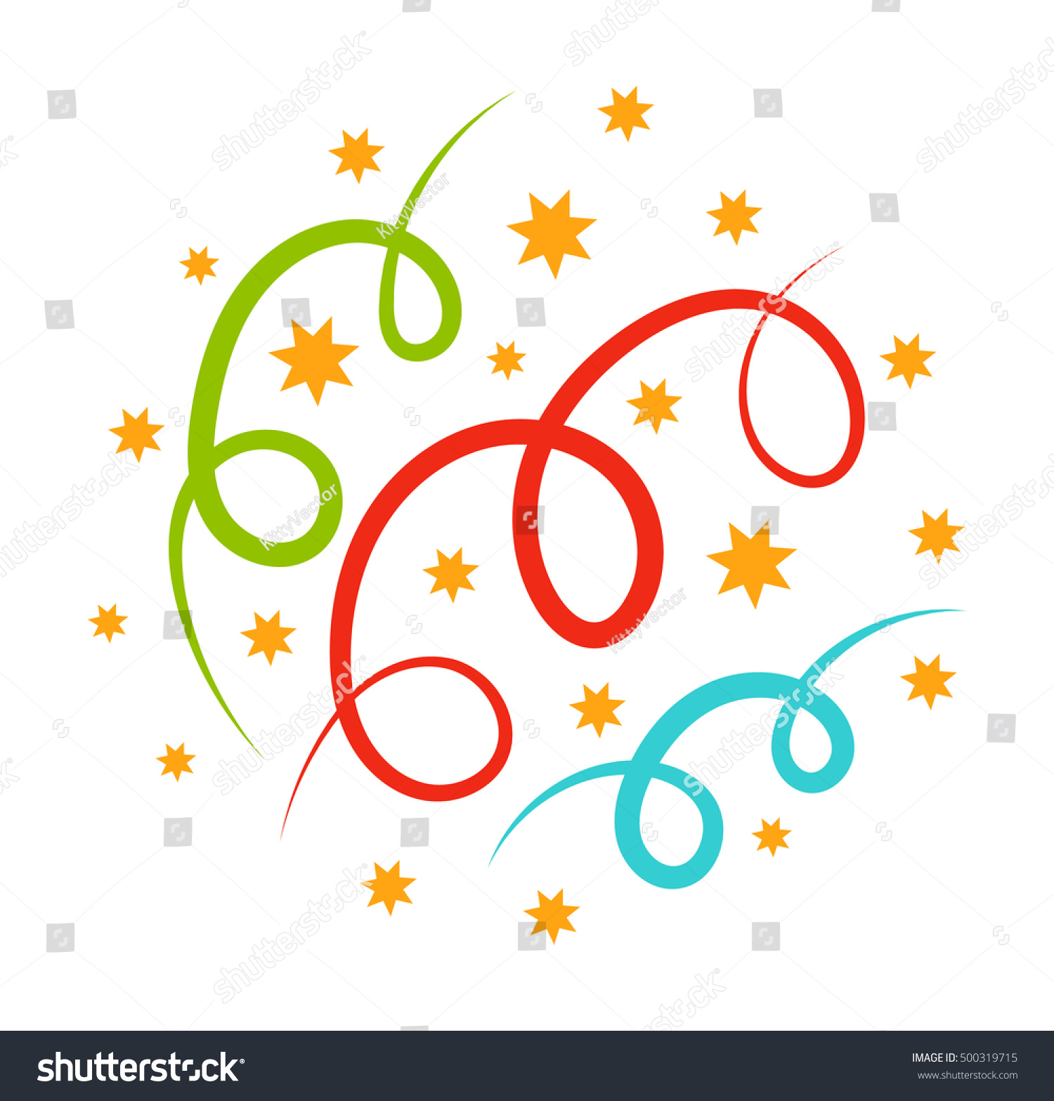 Festive Firework Bursting Shape Firework Pictograms Stock Vector ...