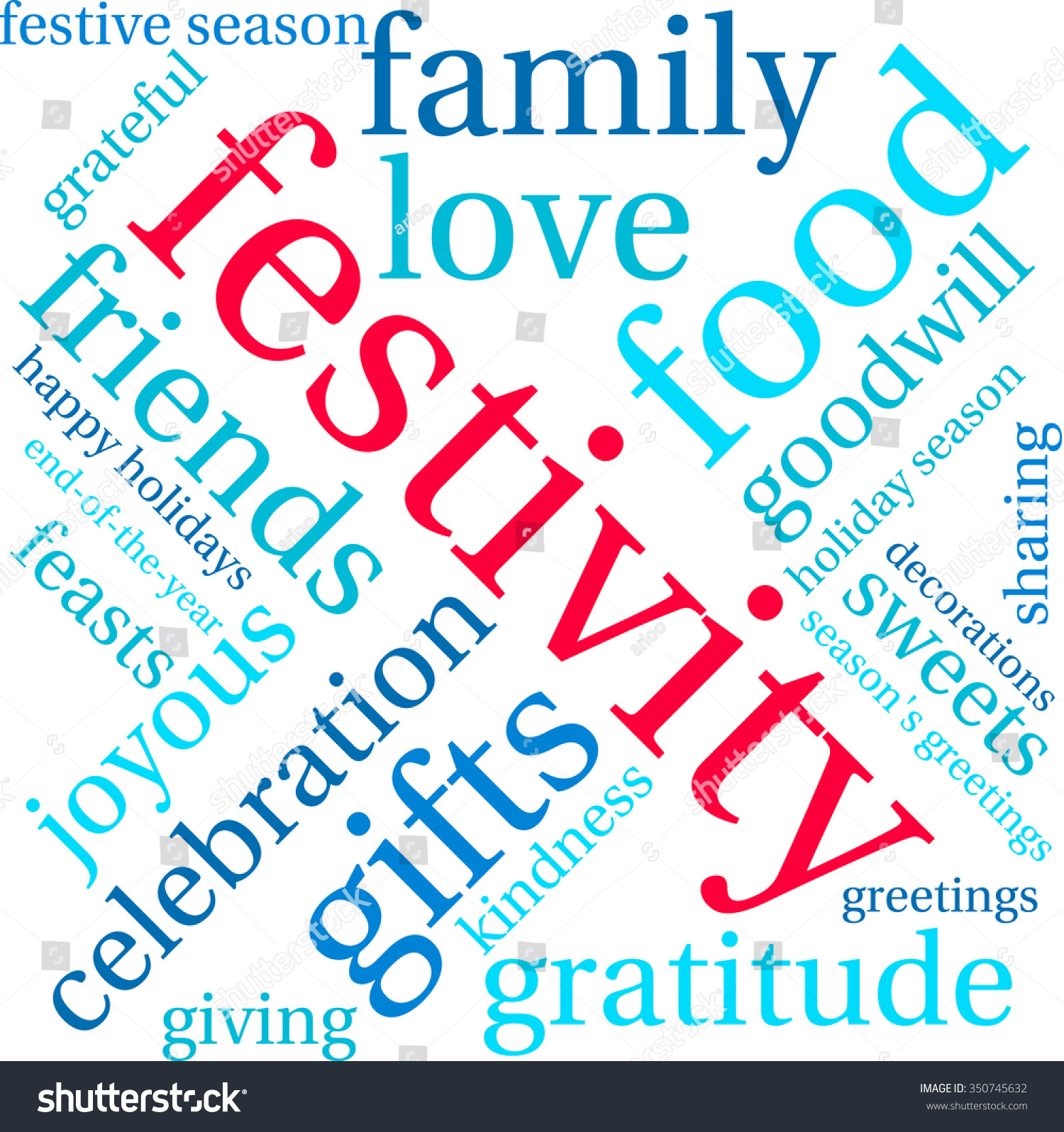 Festivity Word Cloud On White Background Stock Vector (Royalty Free ...