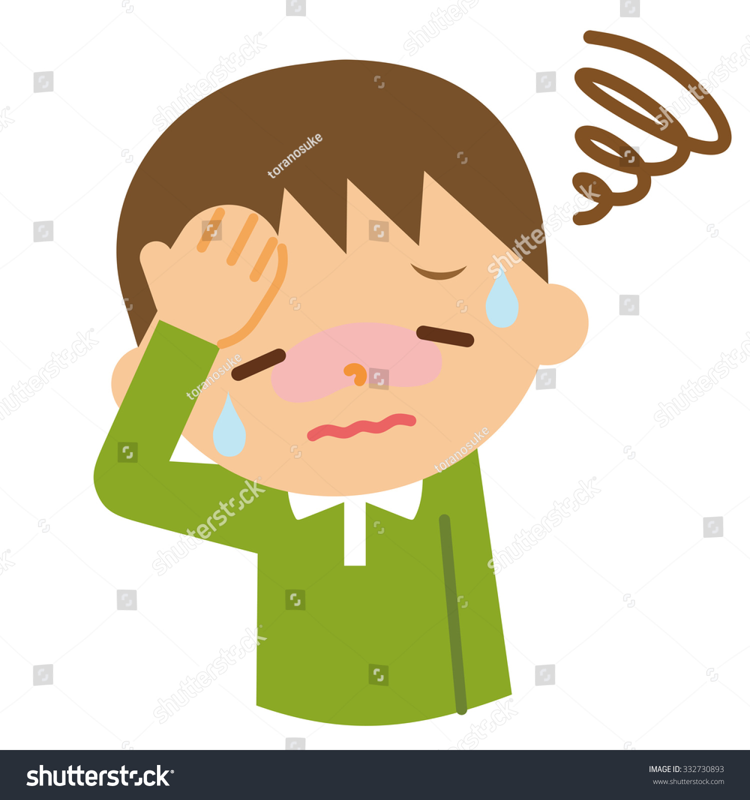 Fever Child Stock Vector Illustration 332730893 : Shutterstock