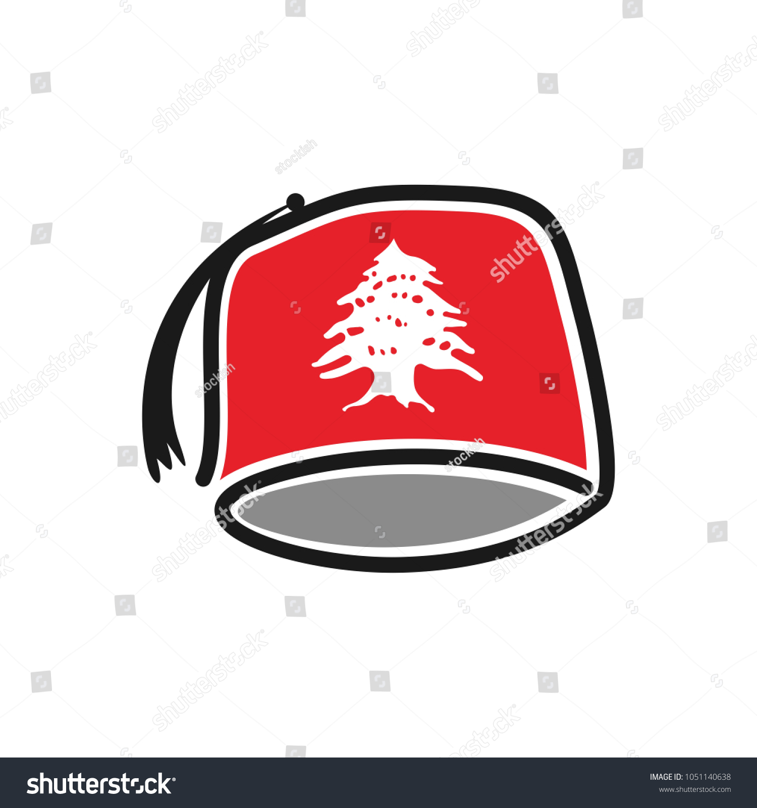 Fez Cap Vector Logo Stock Vector (Royalty Free) 1051140638