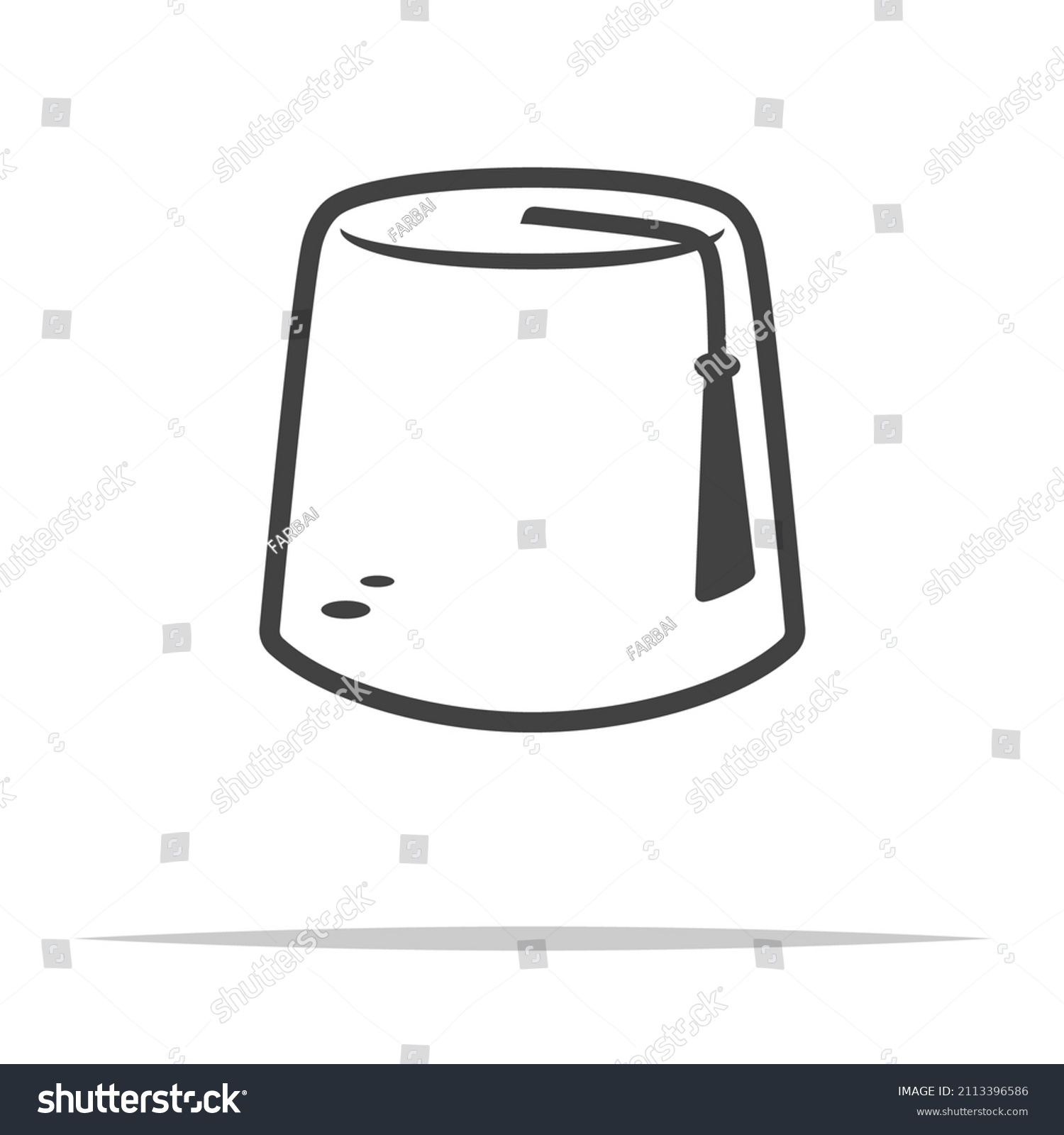 Fez Hat Outline Icon Transparent Vector Stock Vector (Royalty Free ...