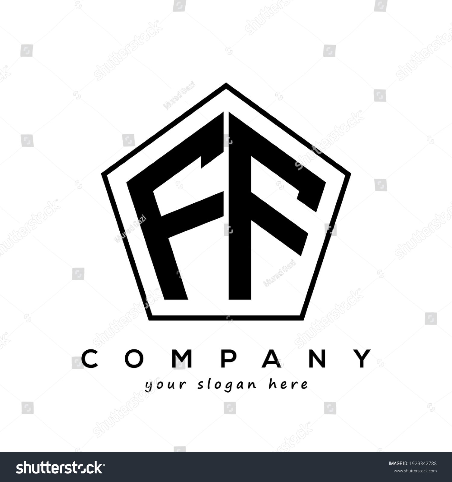 Ff Creative Letter Logo Design Stock Vector (Royalty Free) 1929342788 ...