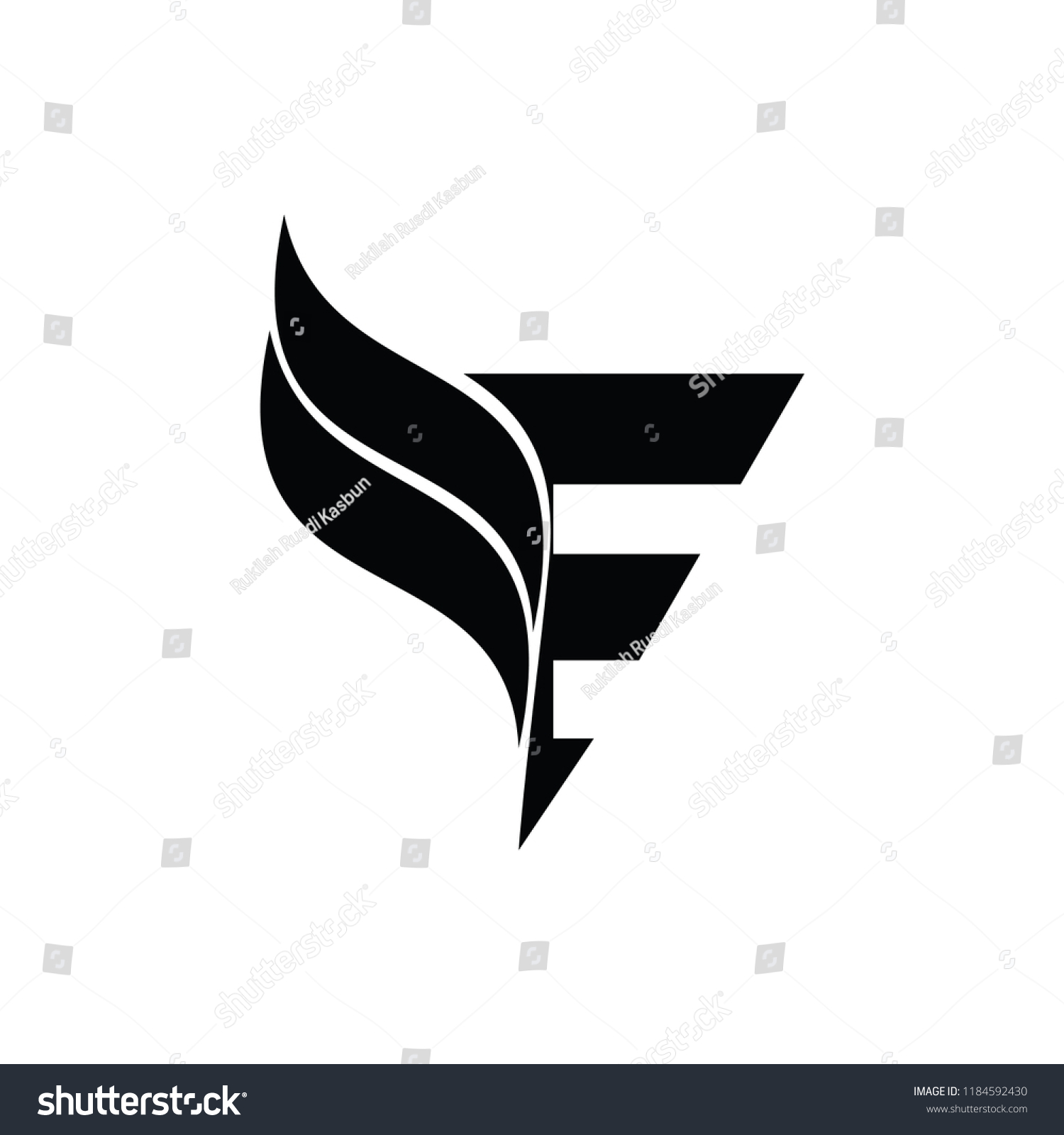 Ff Letter Vector Logo Stock Vector (Royalty Free) 1184592430 | Shutterstock