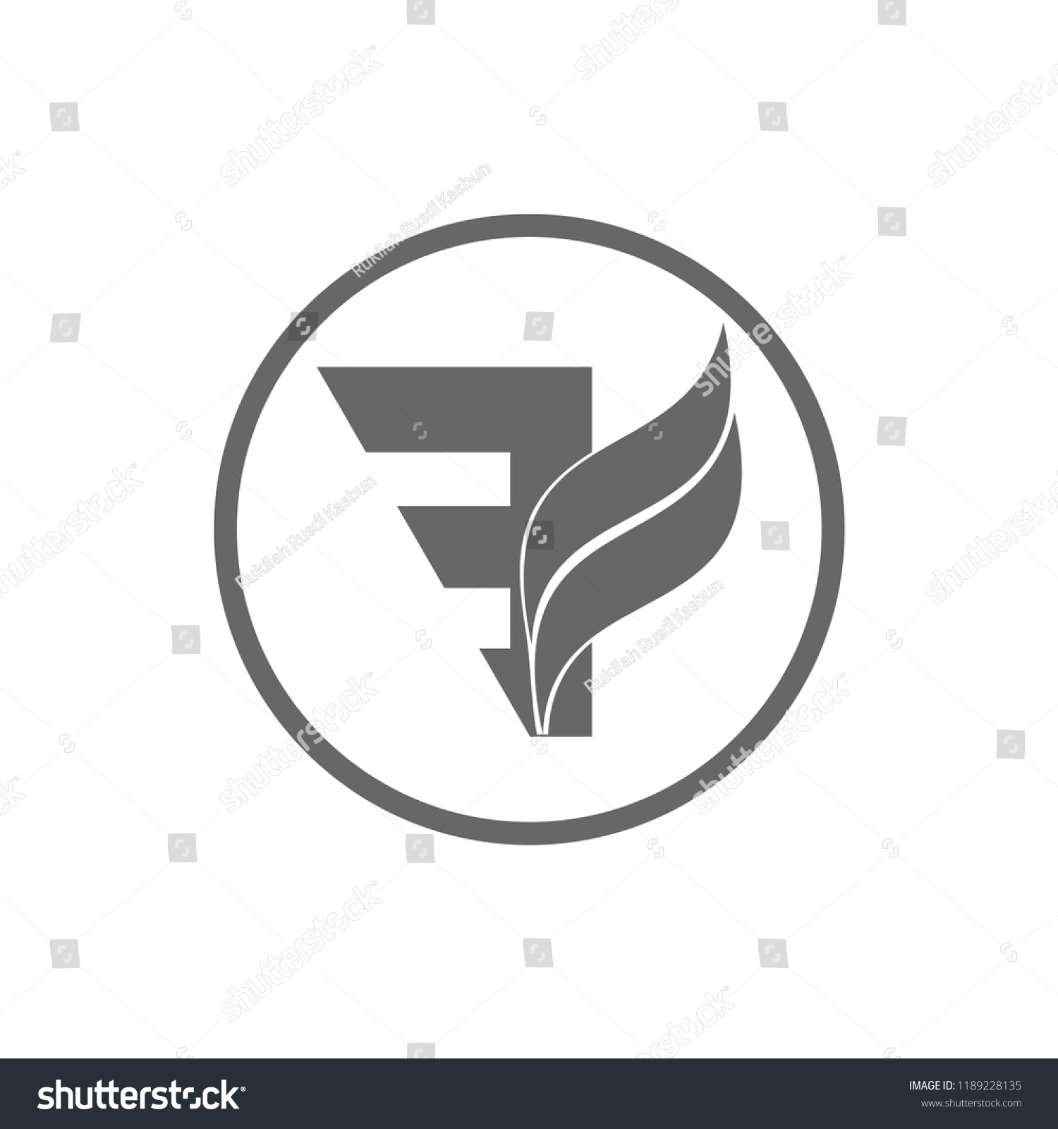 Ff Letter Vector Logo Stock Vector (Royalty Free) 1189228135 | Shutterstock