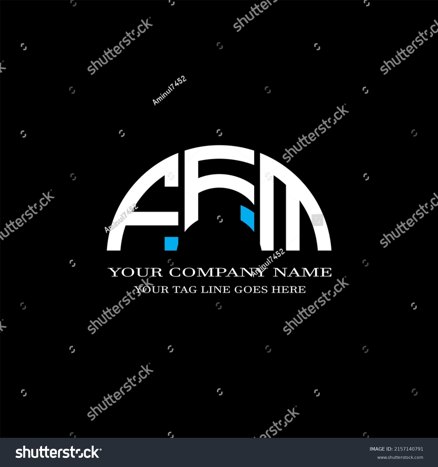 Ffm Letter Logo Creative Design Vector Stock Vector (Royalty Free ...