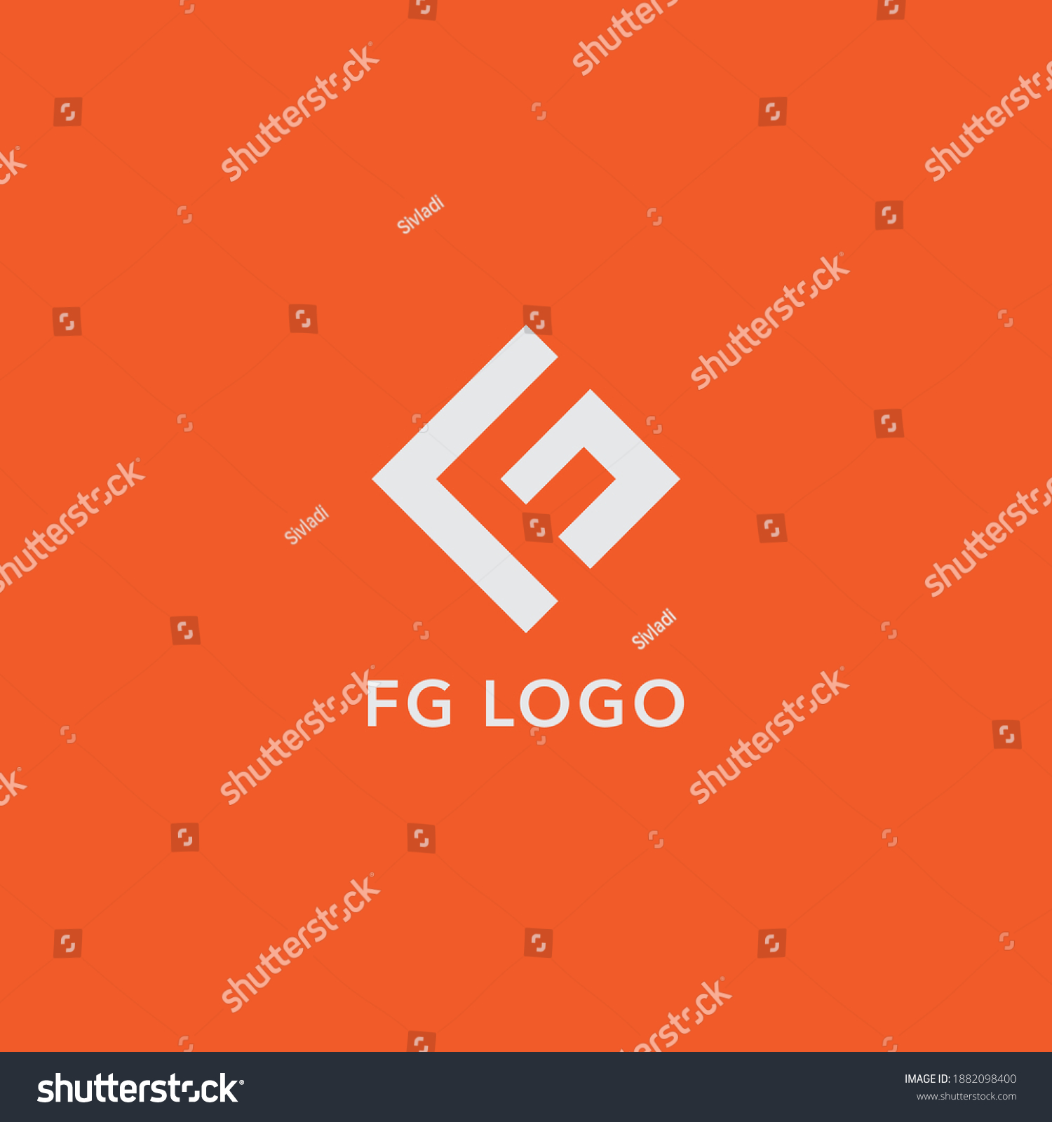 Fg Logo Design Vector Illustration: vetor stock (livre de direitos ...