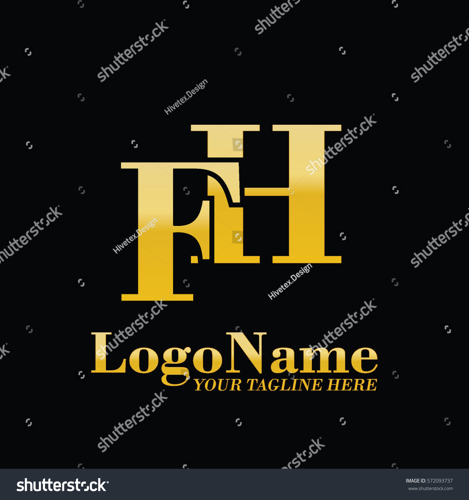 Fh Logo Stock Vector (Royalty Free) 572093737 | Shutterstock