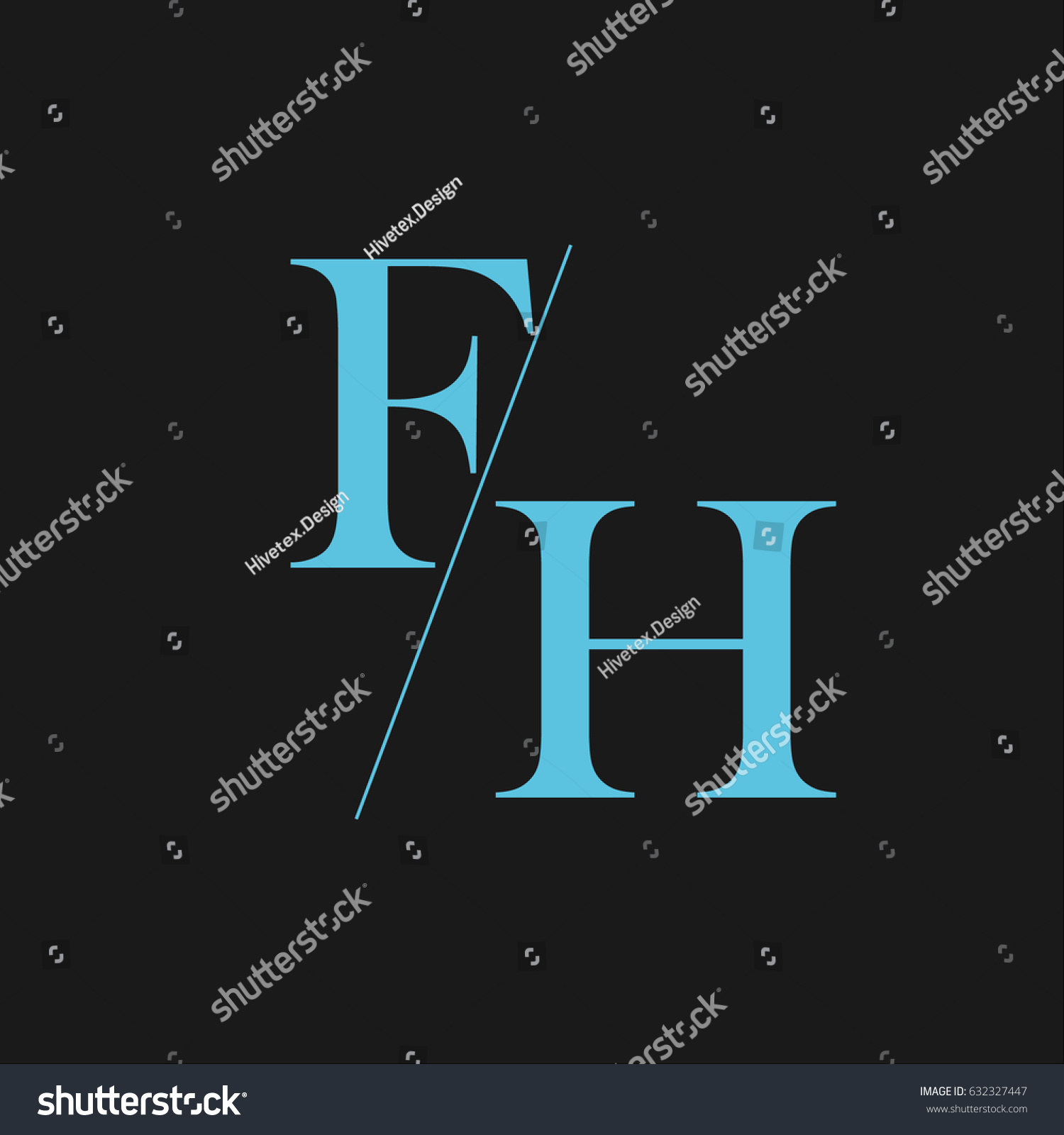 Fh Logo Stock Vector (Royalty Free) 632327447 | Shutterstock