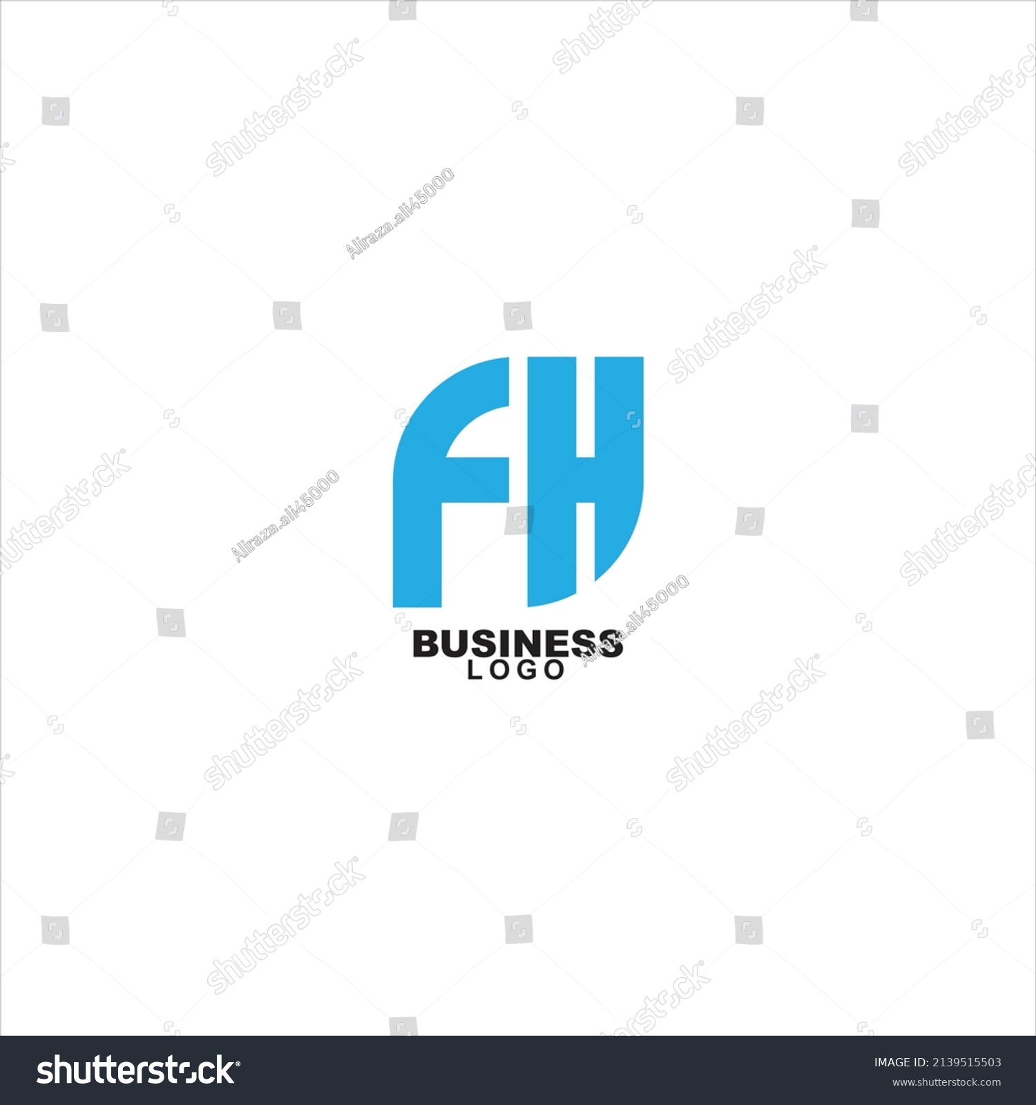 Fh Logo Design Vector Templates Stock Vector (Royalty Free) 2139515503 ...