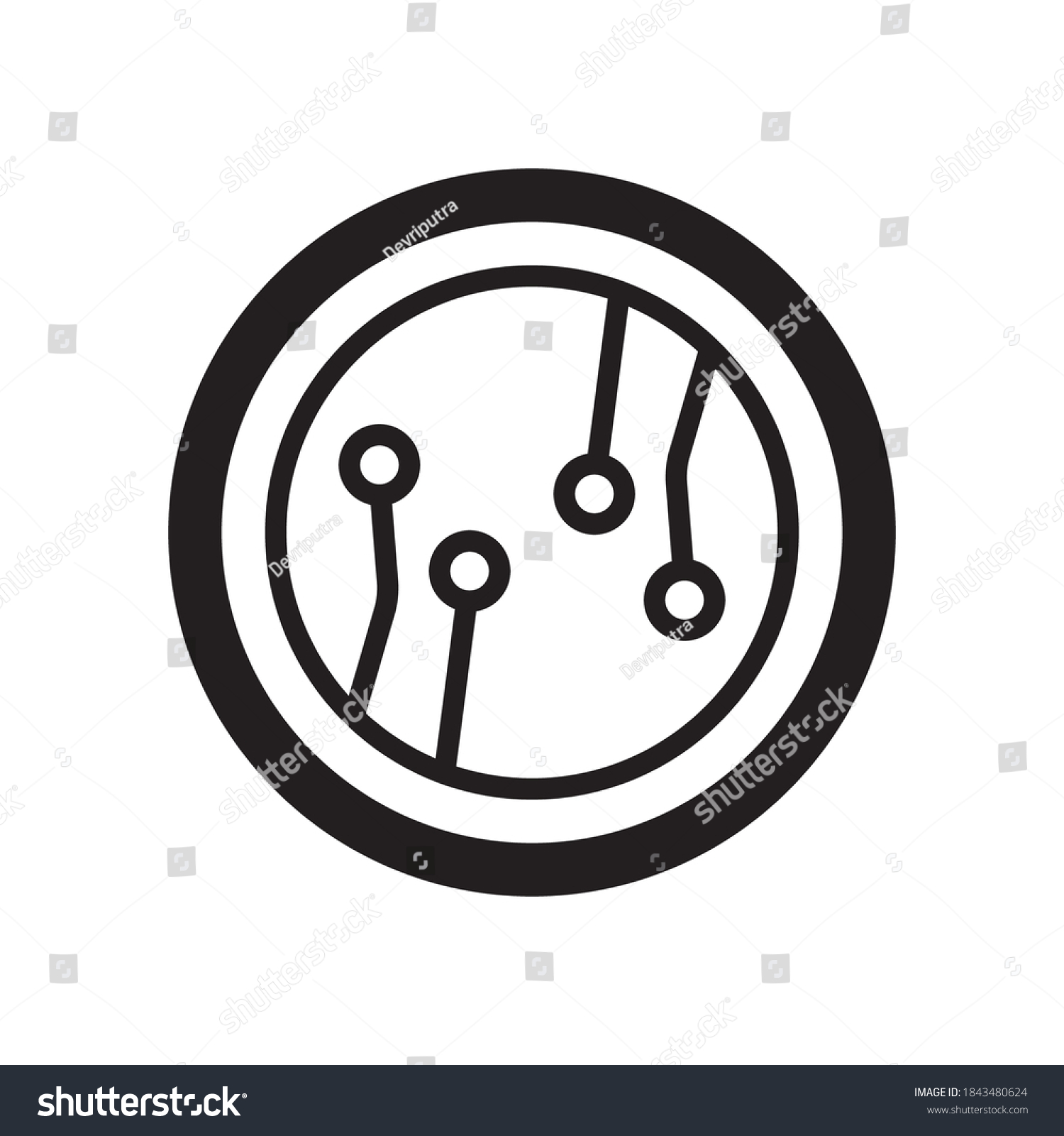 Fiber Optic Cable Icon Vector Illustration Stock Vector (Royalty Free ...