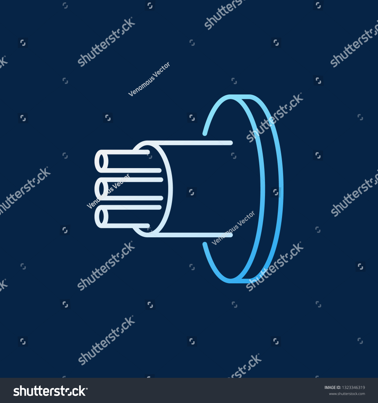 Fiber Optic Cable Vector Colored Linear Stock Vector (Royalty Free ...