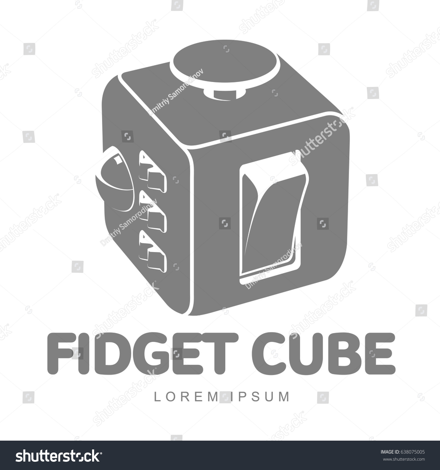 Fidget Cube Vector Logo Template Fidget Stock Vector (Royalty Free ...
