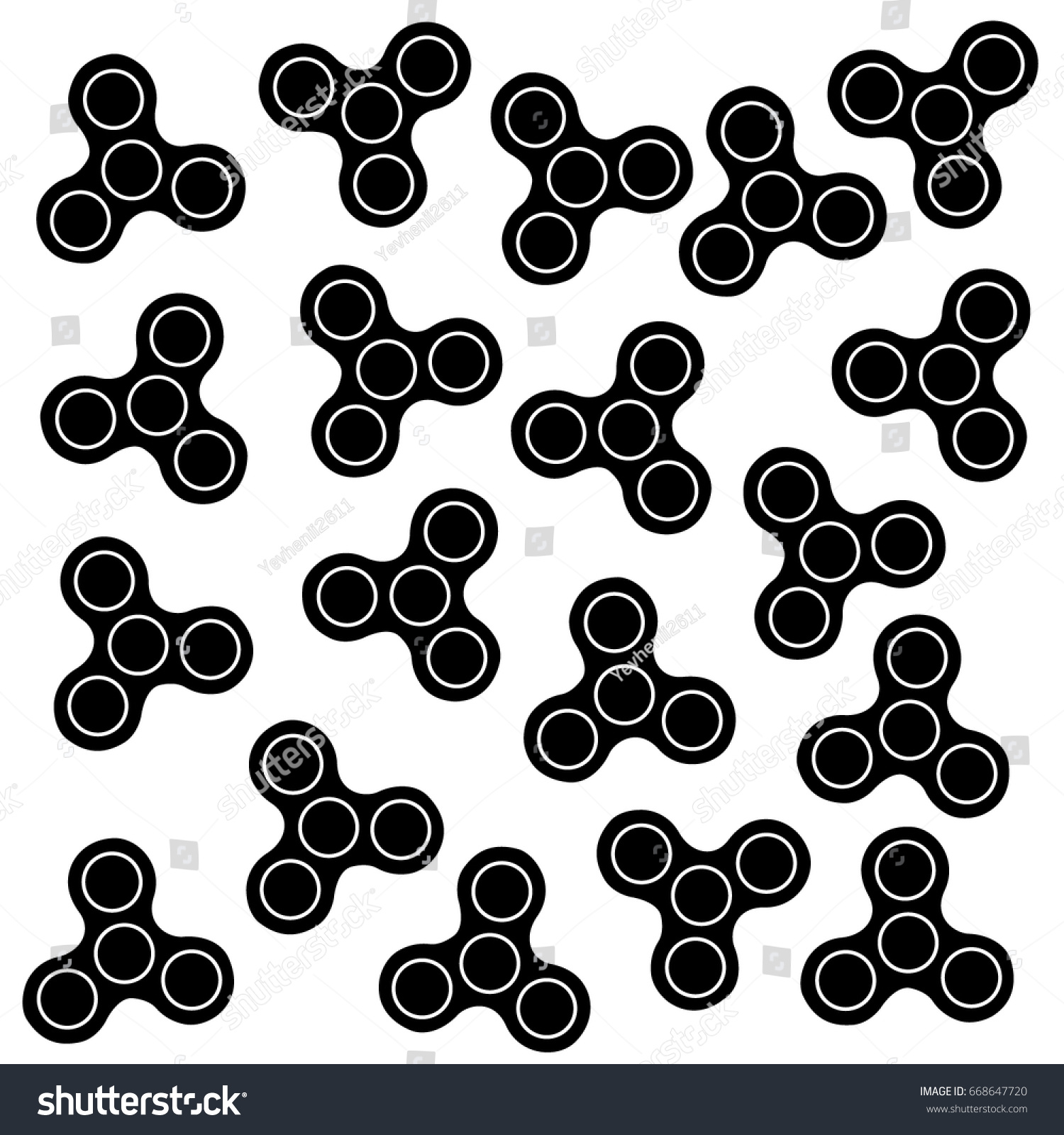 Fidget Spinners Background Stock Vector (Royalty Free) 668647720