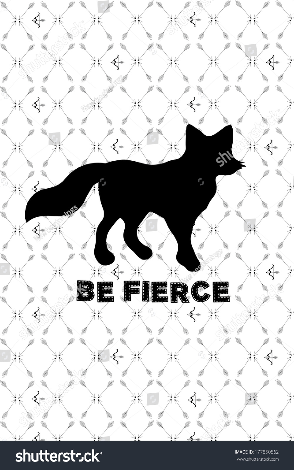 Fierce Fox Stock Vector (Royalty Free) 177850562