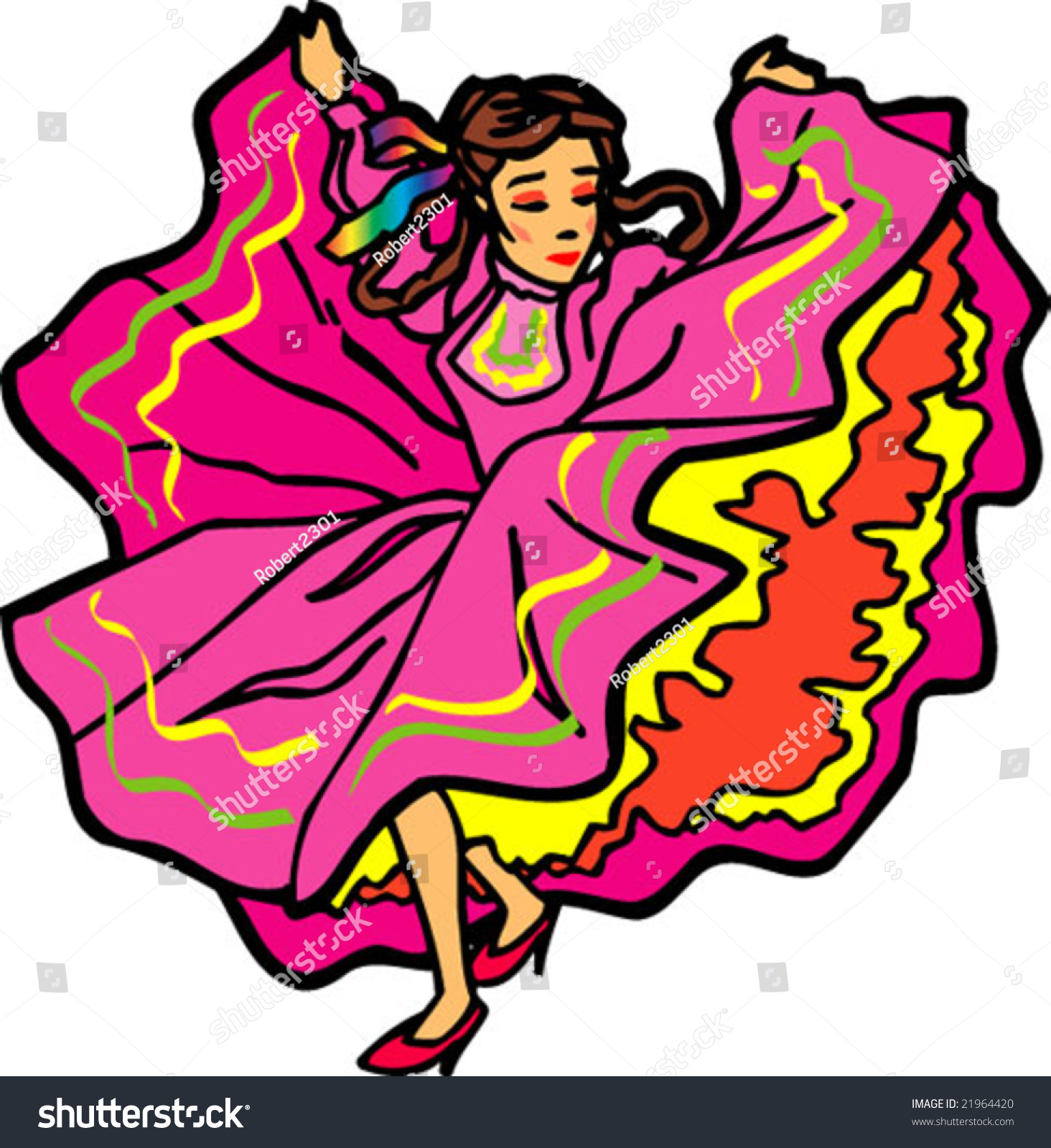 Fiesta Dancer Stock Vector (Royalty Free) 21964420