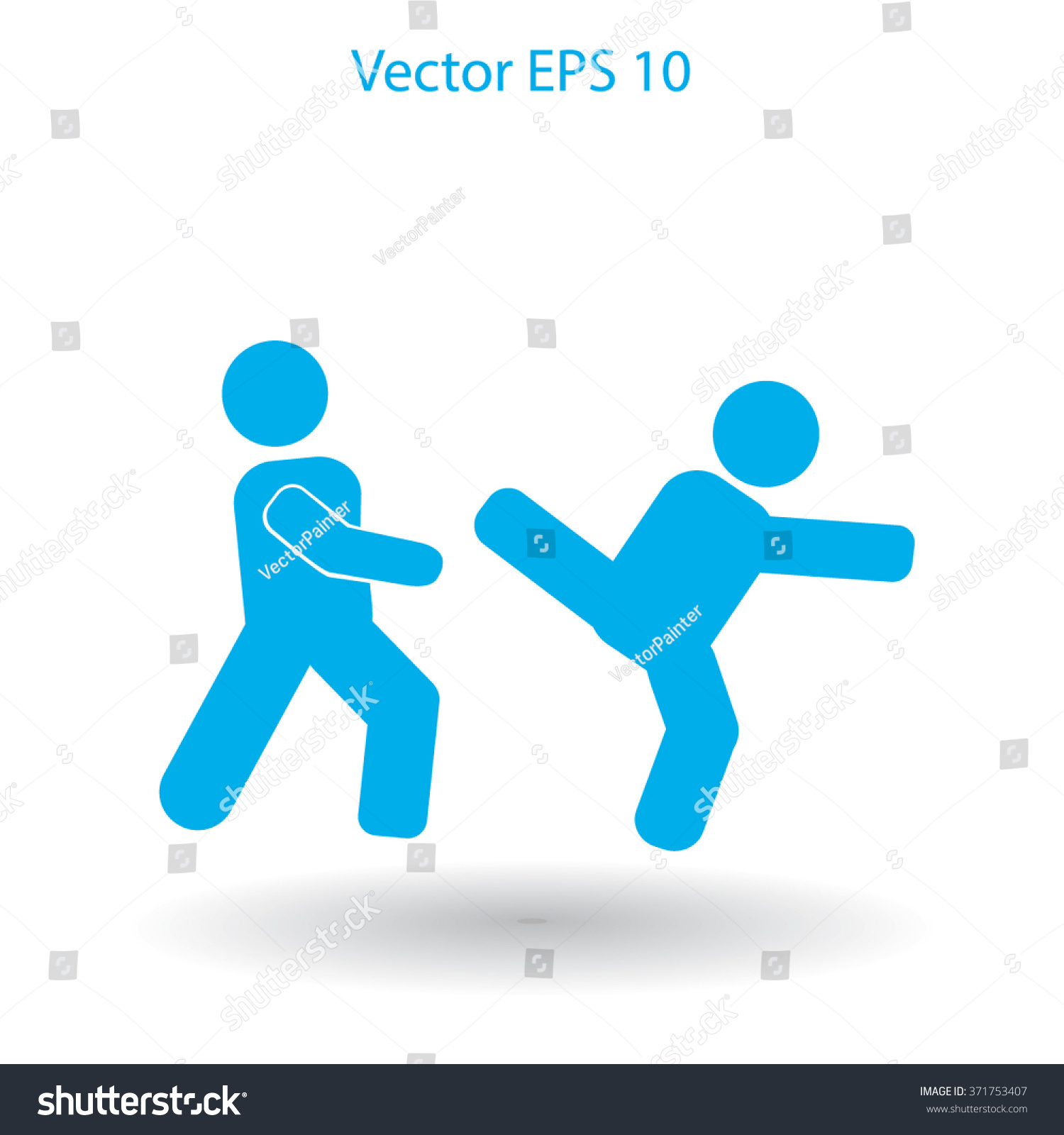 Fight Vector Icon Stock Vector (Royalty Free) 371753407 | Shutterstock