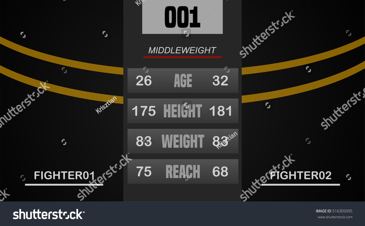 Fighter Versus Screen Vector Illustration Stock Vector (Royalty Free ...