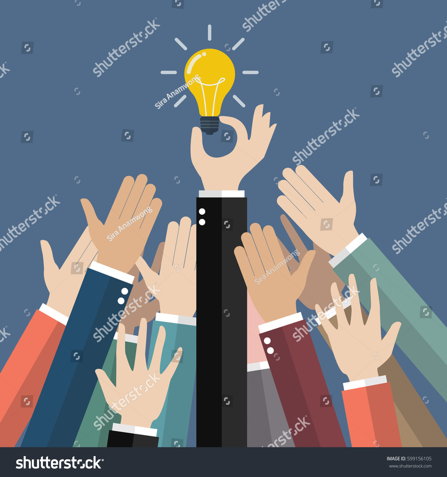 Fighting Idea Vector Illustration Creative Concept Stock Vector ...