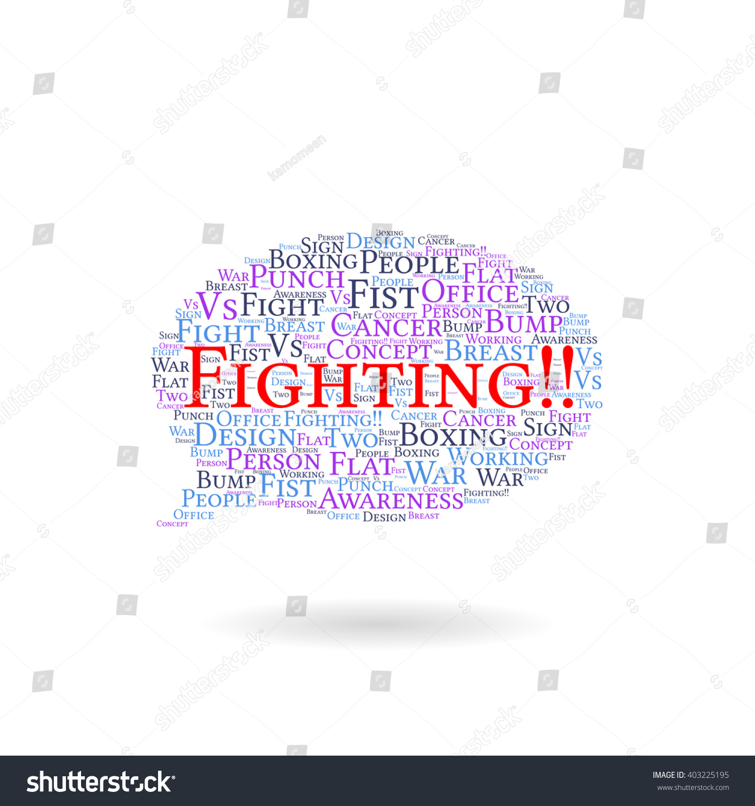 Fighting Word Cloud Art Background Stock Vector (Royalty Free ...