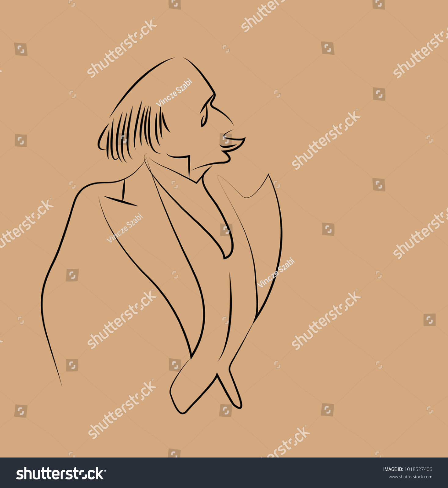 Figurativ Stylized Human Face Stock Vector (Royalty Free) 1018527406 ...