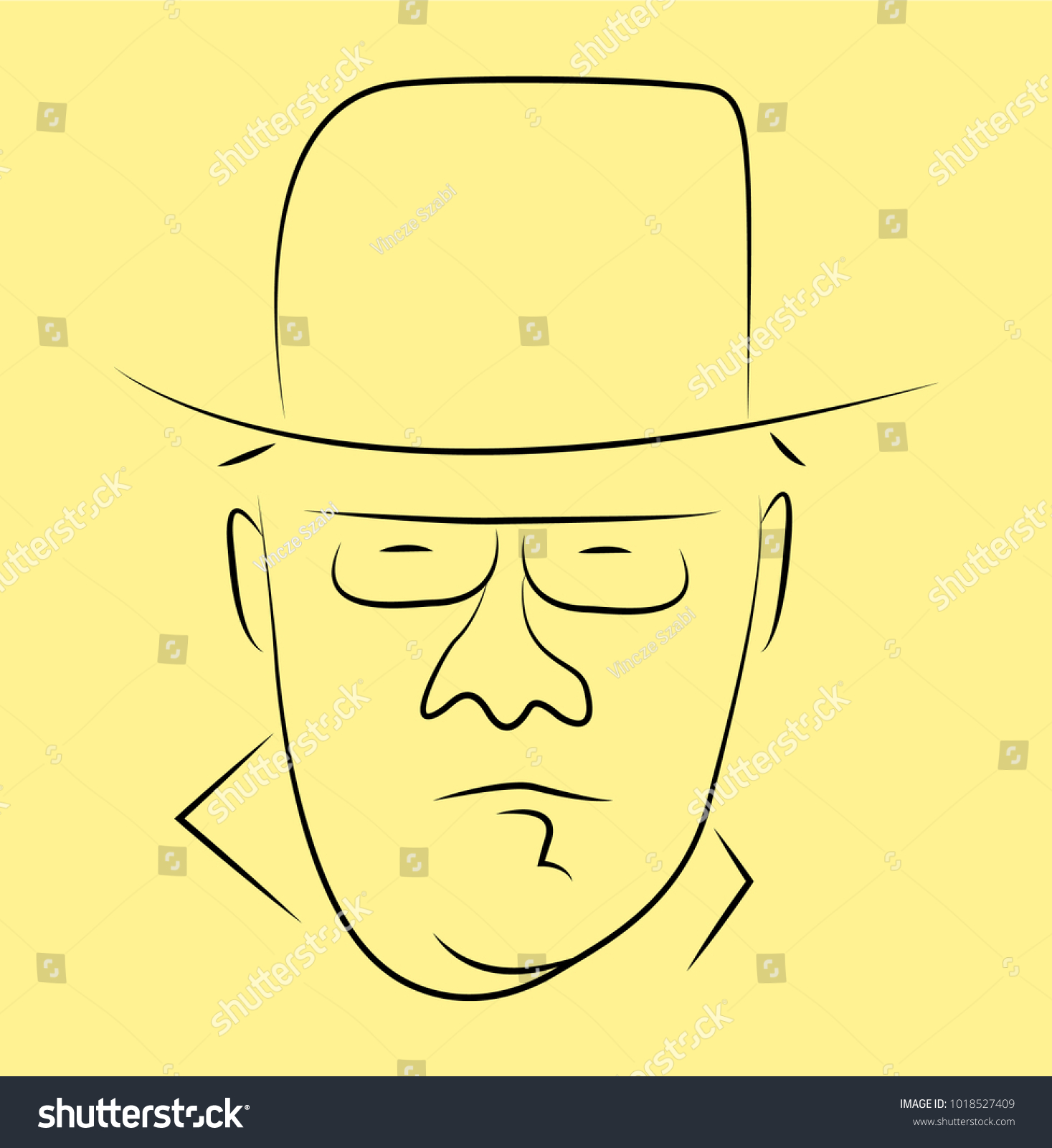 Figurativ Stylized Human Face Stock Vector (Royalty Free) 1018527409 ...