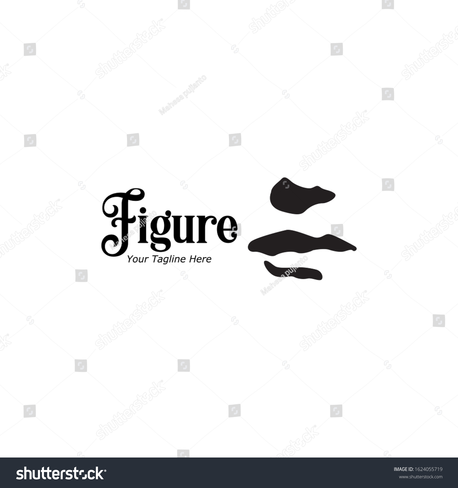 Figure Face Logo Design Template Stock Vector (Royalty Free) 1624055719 ...