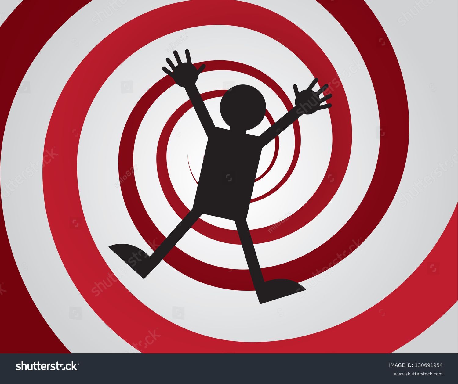 Figure Falling Down Red Spiral Stock Vector (Royalty Free) 130691954