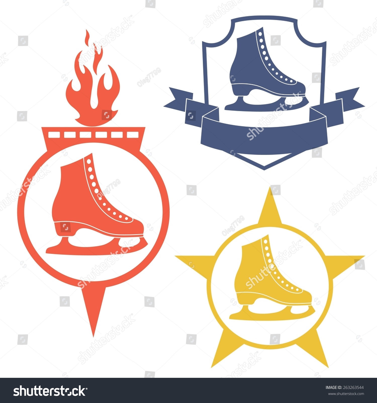 Figure Skating Vector Illustration Logo Stock Vector (Royalty Free ...
