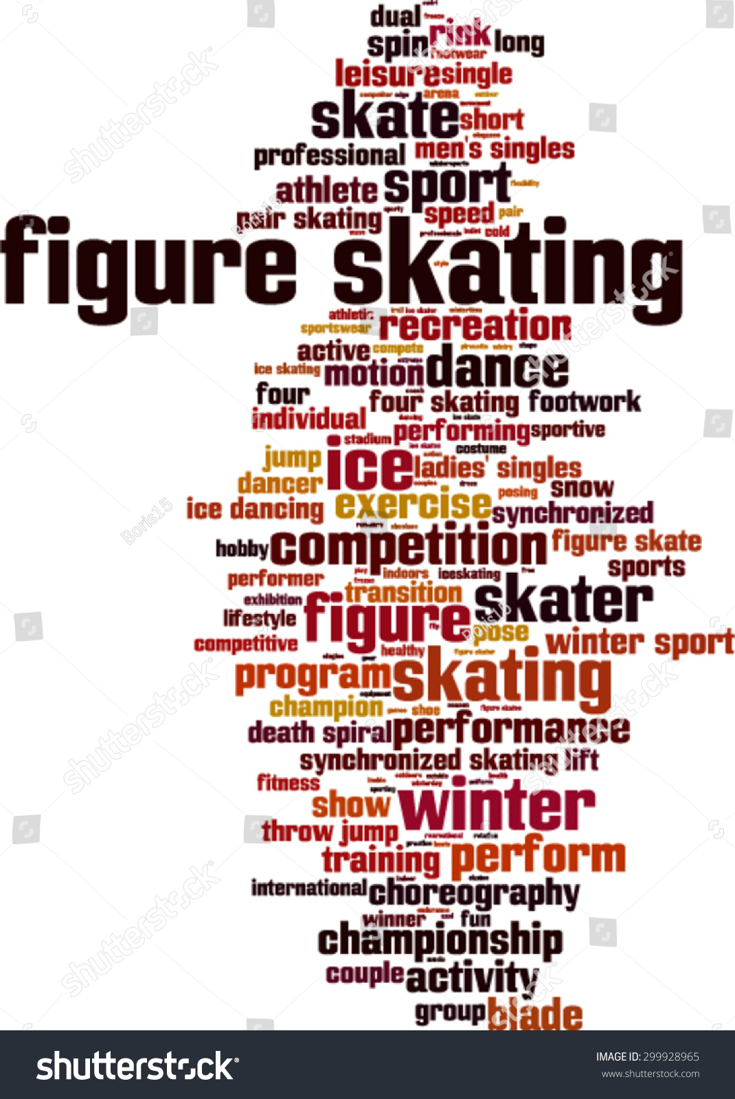 Figure Skating Word Cloud Concept Vector Stock Vector (Royalty Free ...