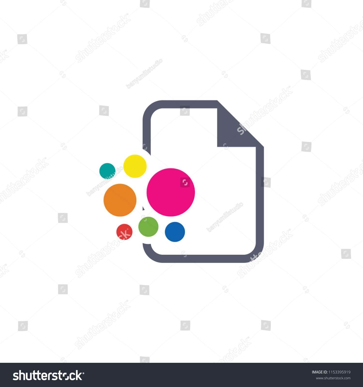 File Folder Icon Logo Template Stock Vector (Royalty Free) 1153395919