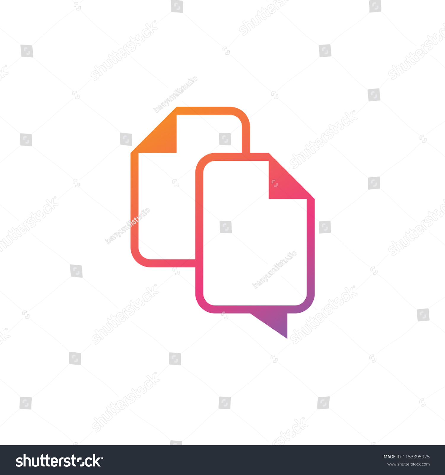 File Folder Icon Logo Template Stock Vector (Royalty Free) 1153395925 ...