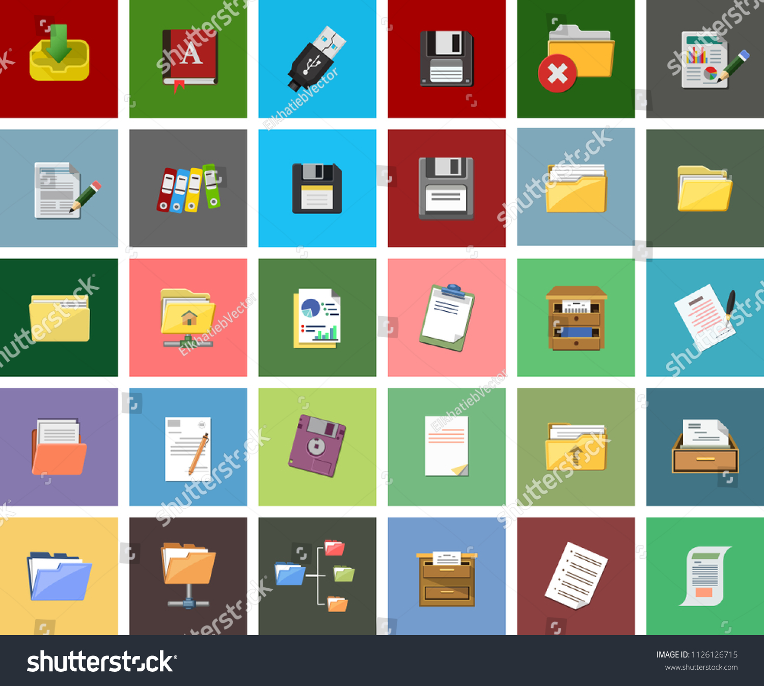 File Folder Illustrations Technology Computers Icon Stock Vector ...