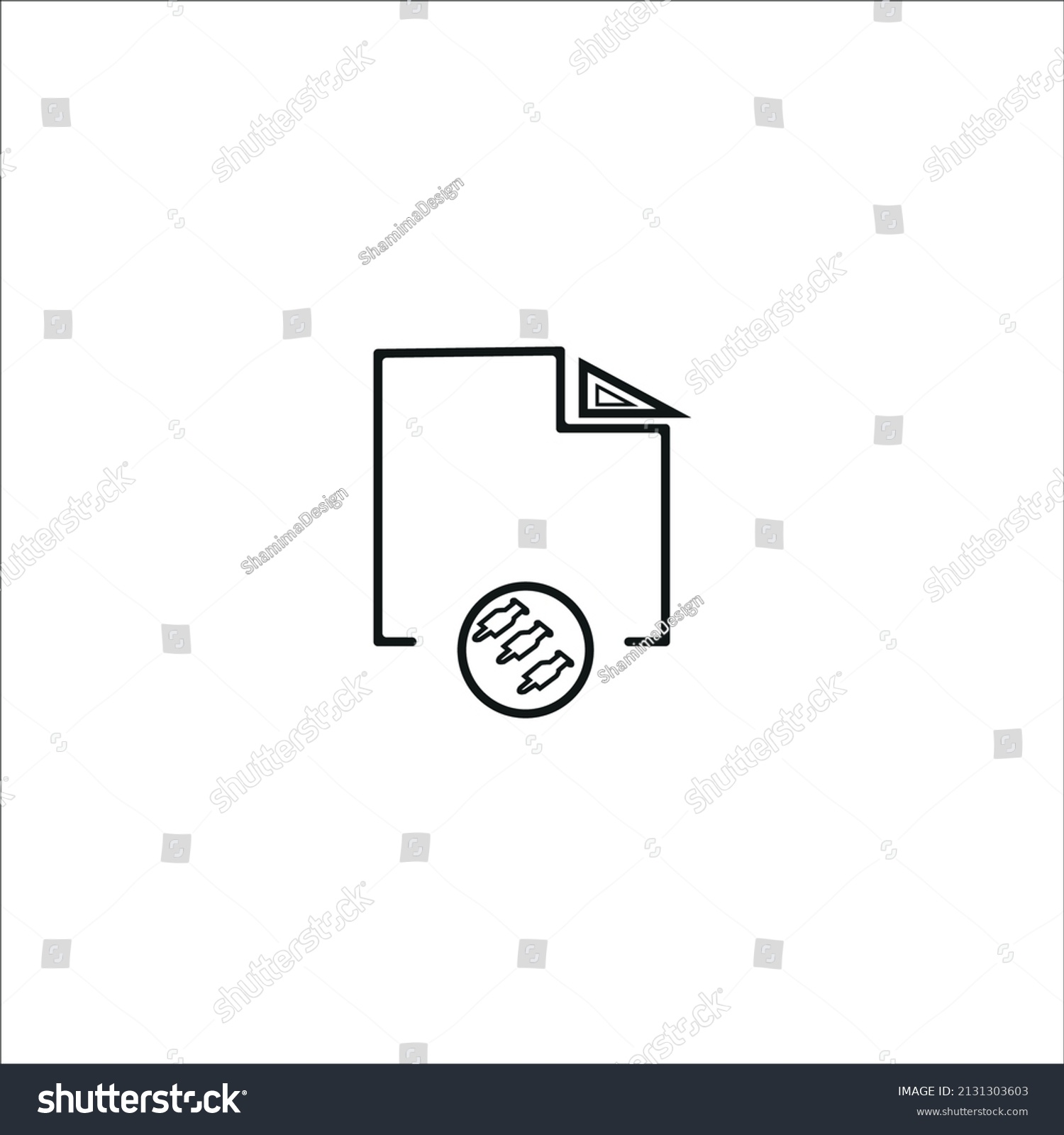 File Attachement Icon Vector Illustration Stock Vector (Royalty Free ...