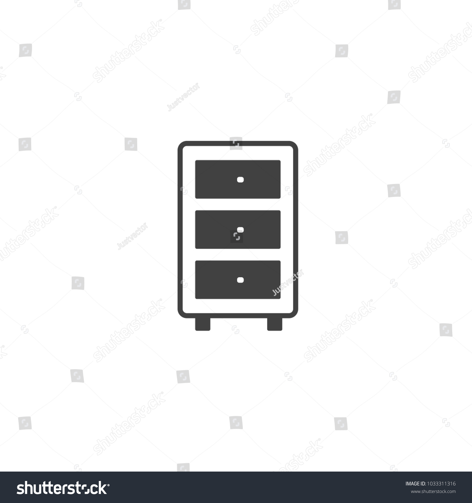 File Cabinet Icon Vector Stock Vector (Royalty Free) 1033311316