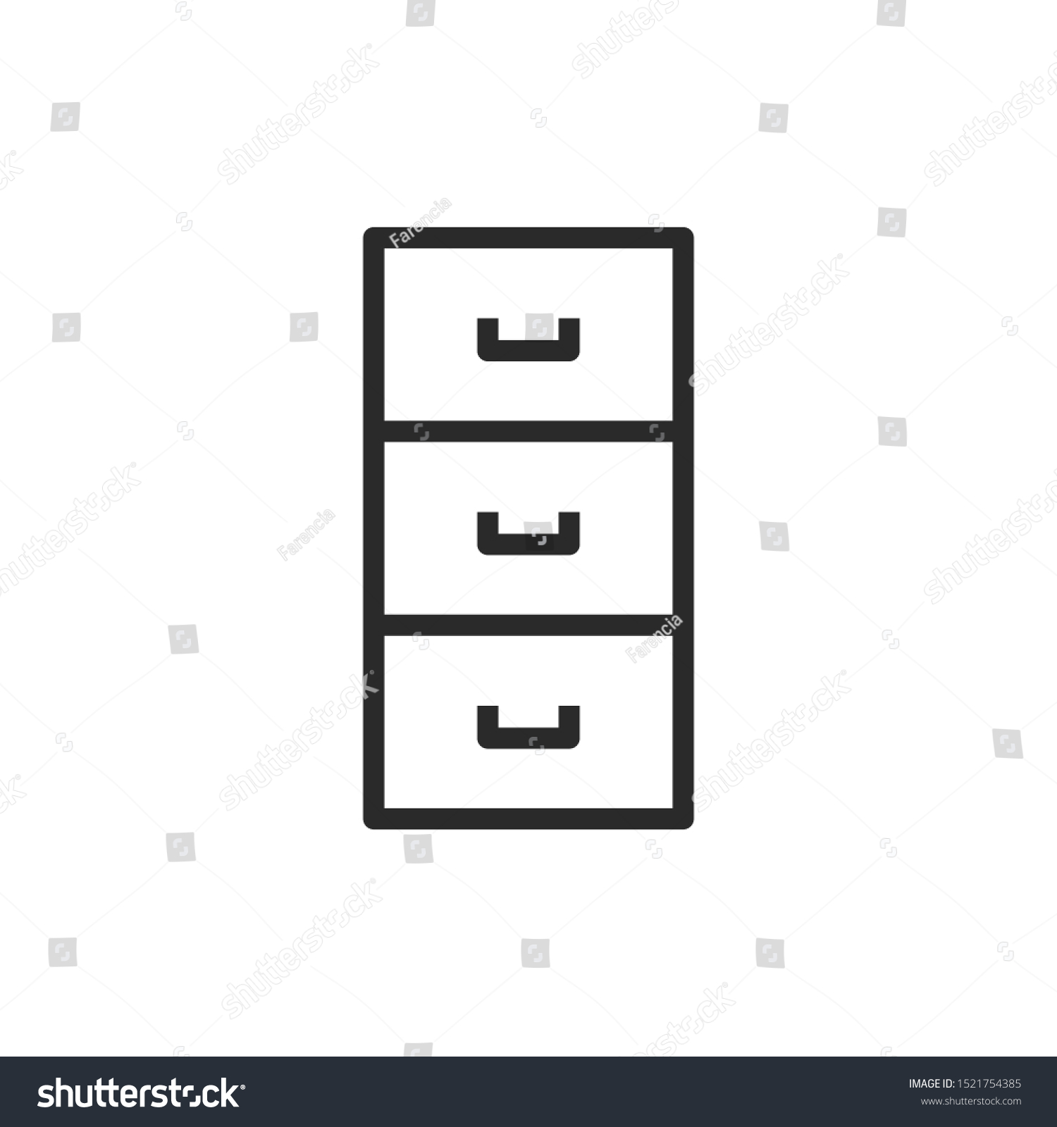 File Cabinet Icon Vector Illustration Stock Vector (Royalty Free ...