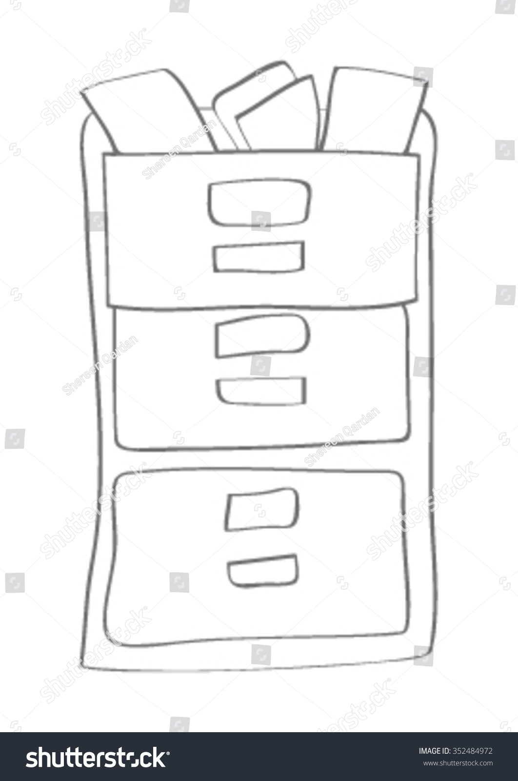 File Cabinet Sketch Stock Vector (Royalty Free) 352484972 | Shutterstock