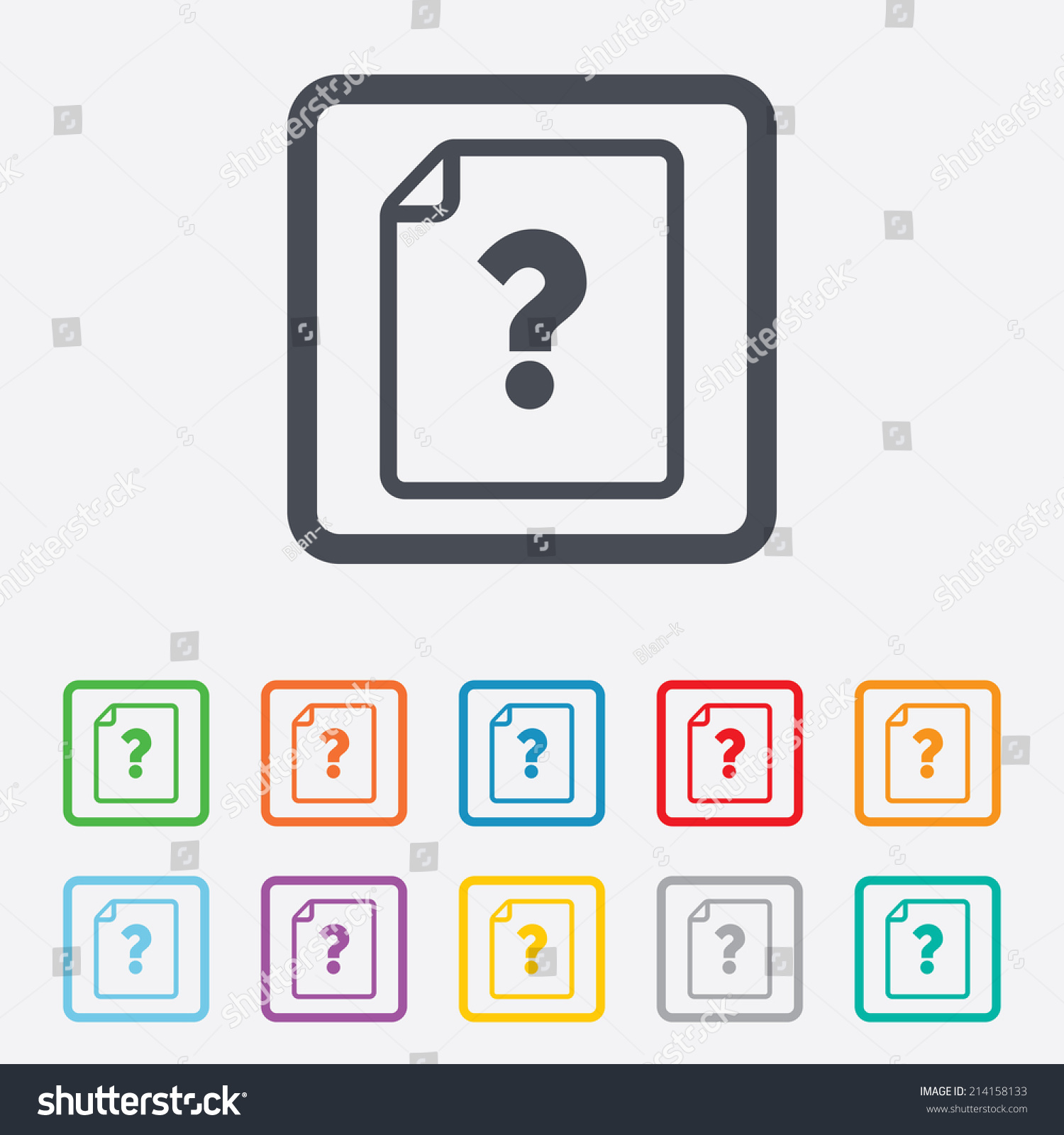 File Document Help Icon Question Mark Stock Vector (Royalty Free ...