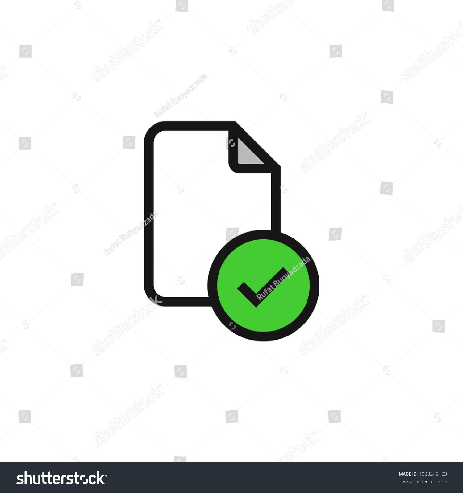 File Done Icon Stock Vector (Royalty Free) 1038249103 | Shutterstock