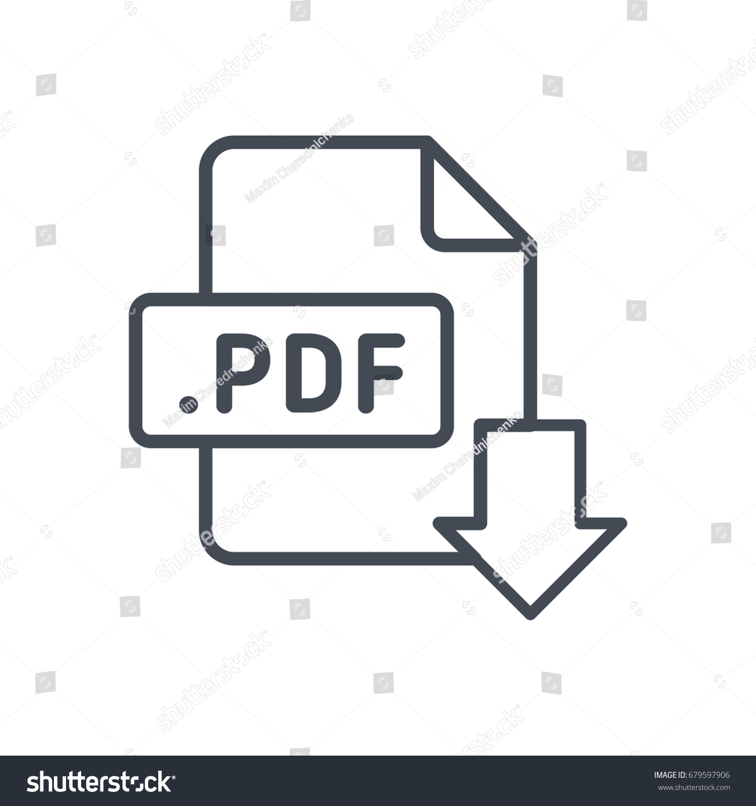 4,768 Pdf icon line Images, Stock Photos & Vectors | Shutterstock