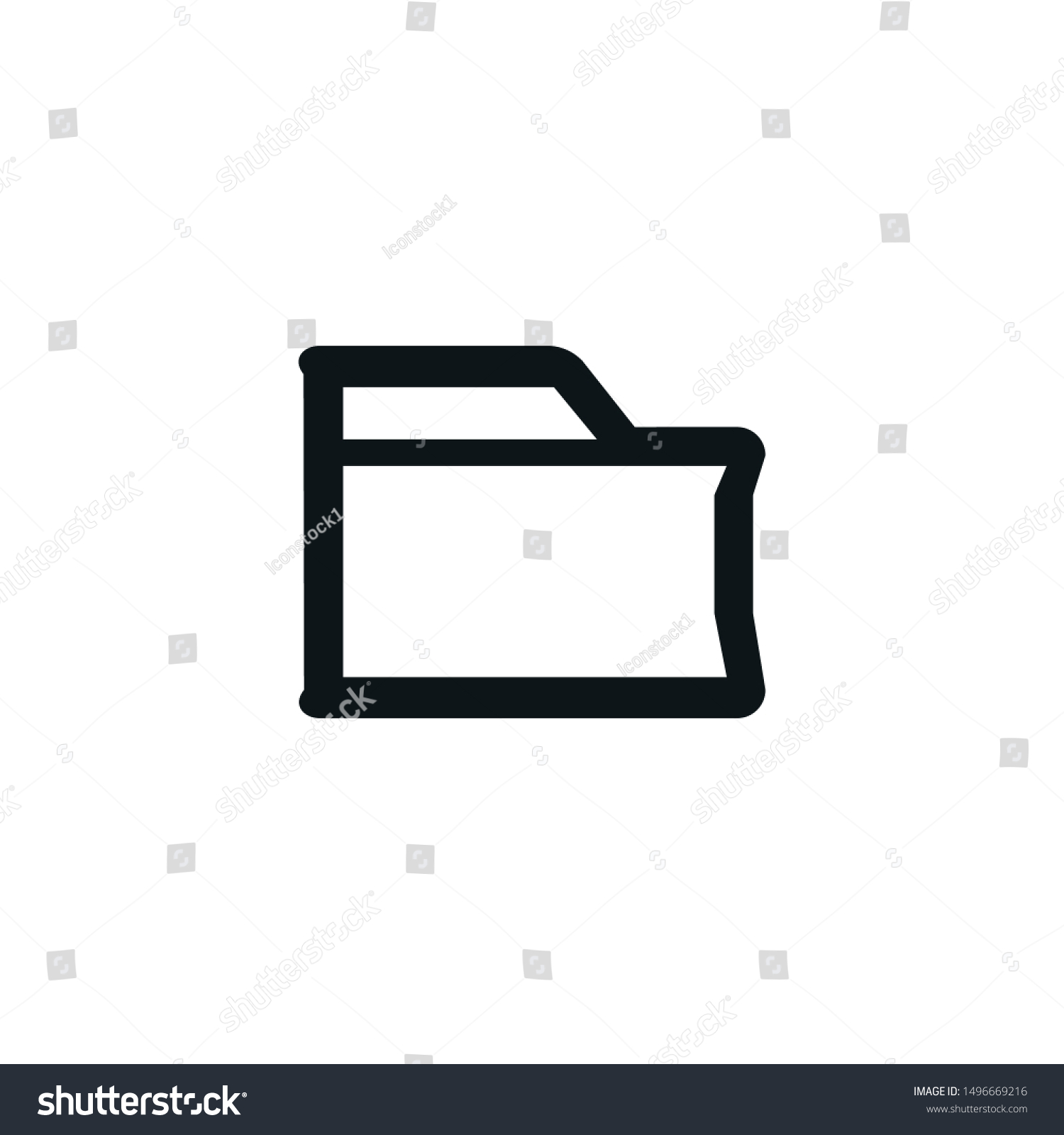 File Folder Icon Archive Sign Stock Vector (Royalty Free) 1496669216 ...
