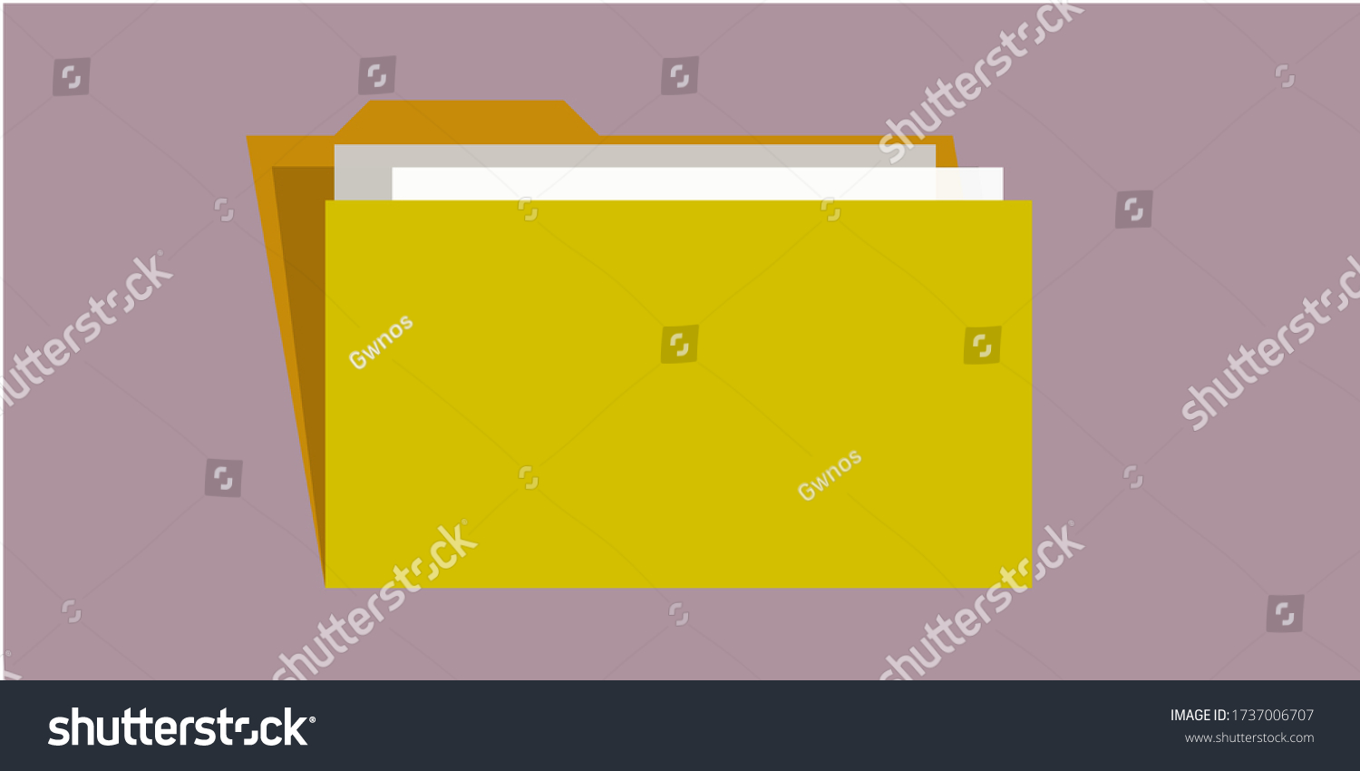 File Folder Icon On Computer Stock Vector (Royalty Free) 1737006707 ...