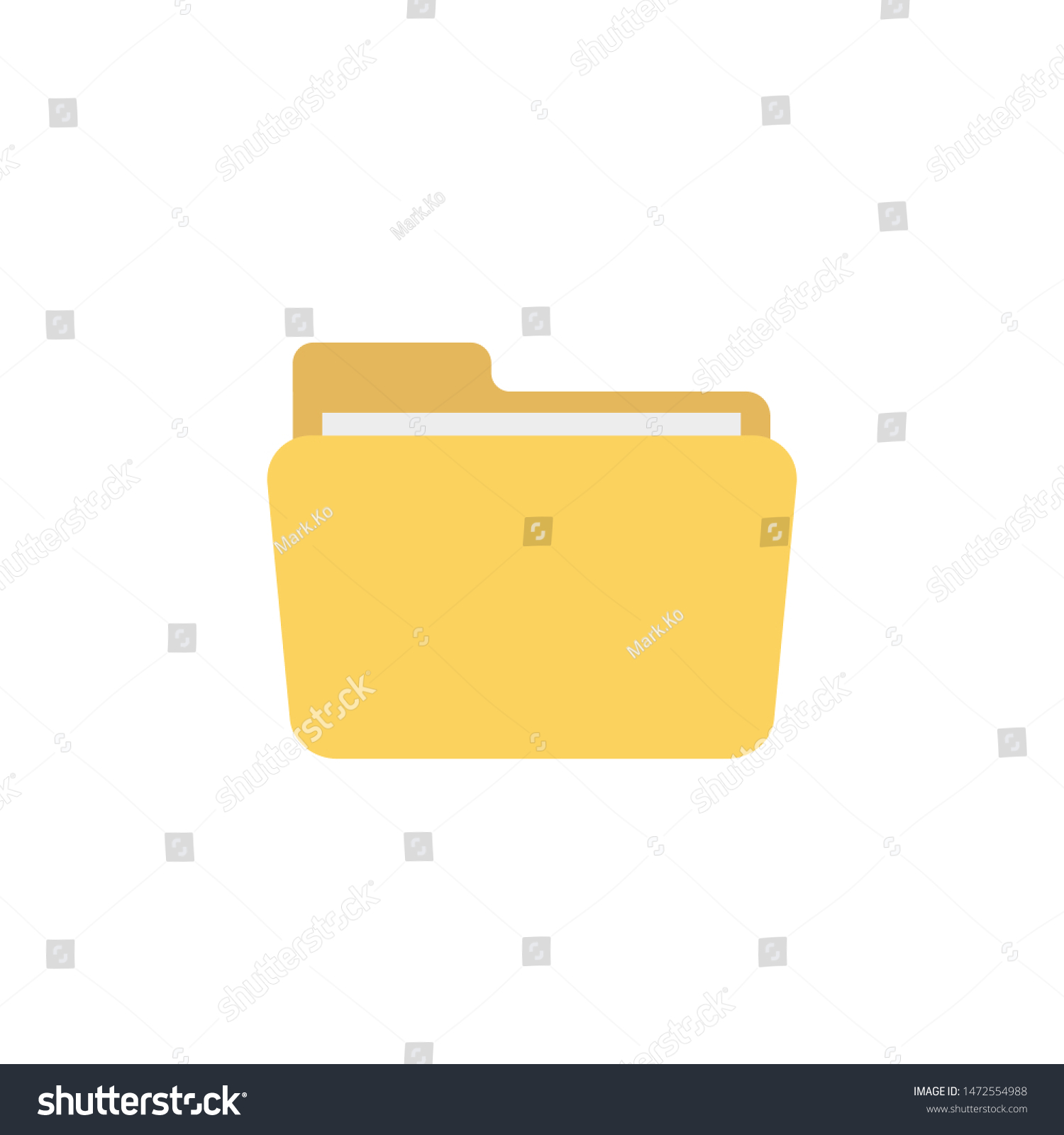 File Folder Flat Style On White Stock Vector (Royalty Free) 1472554988 ...