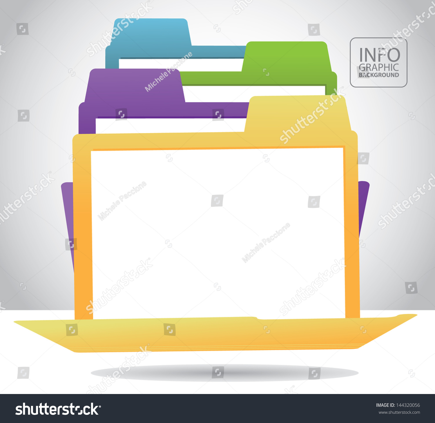 File Folder Infographic Background Template Layout Stock Vector ...