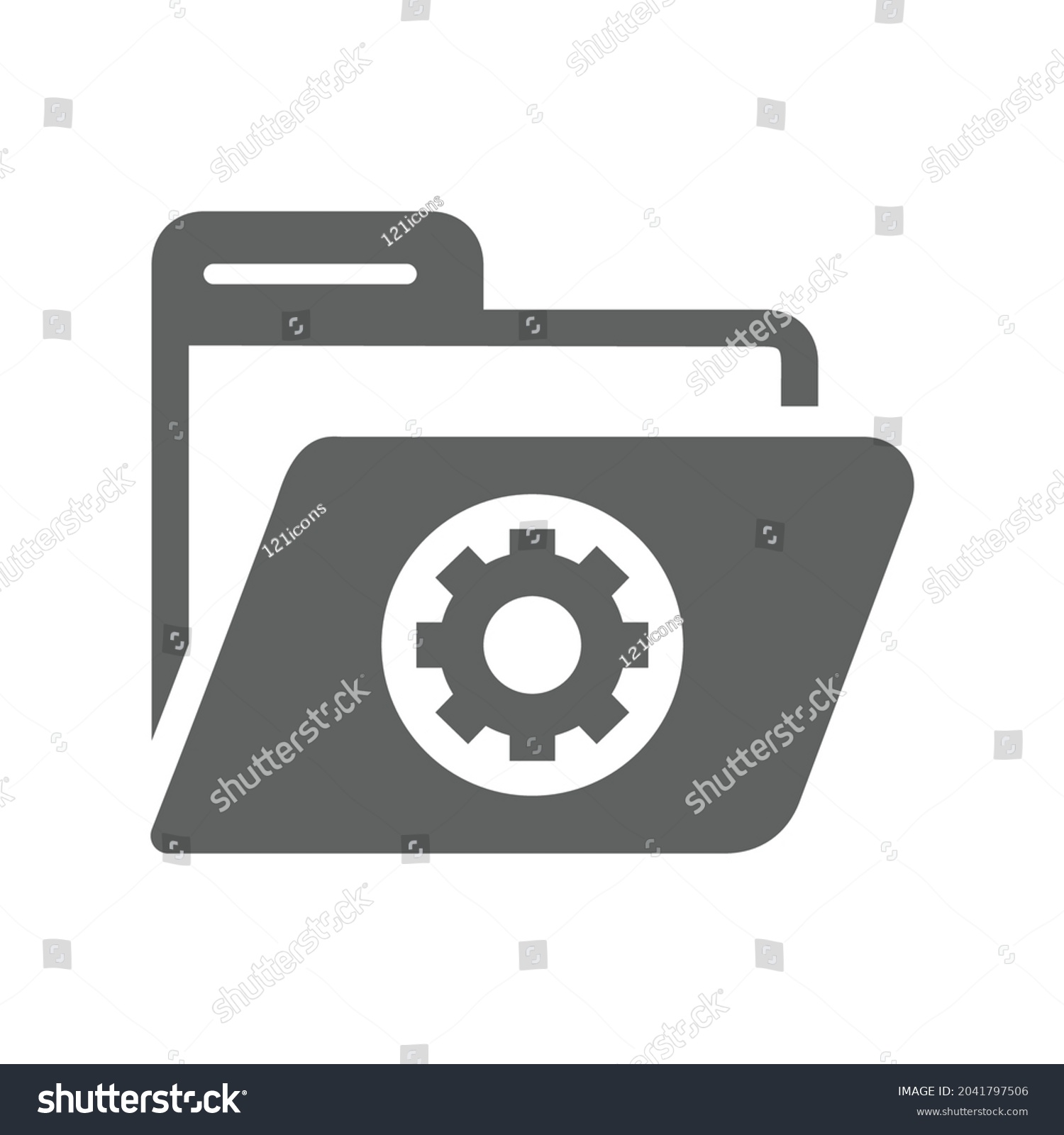 File Folder Setting Icon Gray Vector Stock Vector (Royalty Free) 2041797506 File Folder Setting Icon Gray Vector Stock Vector (Royalty Free) 2041797506