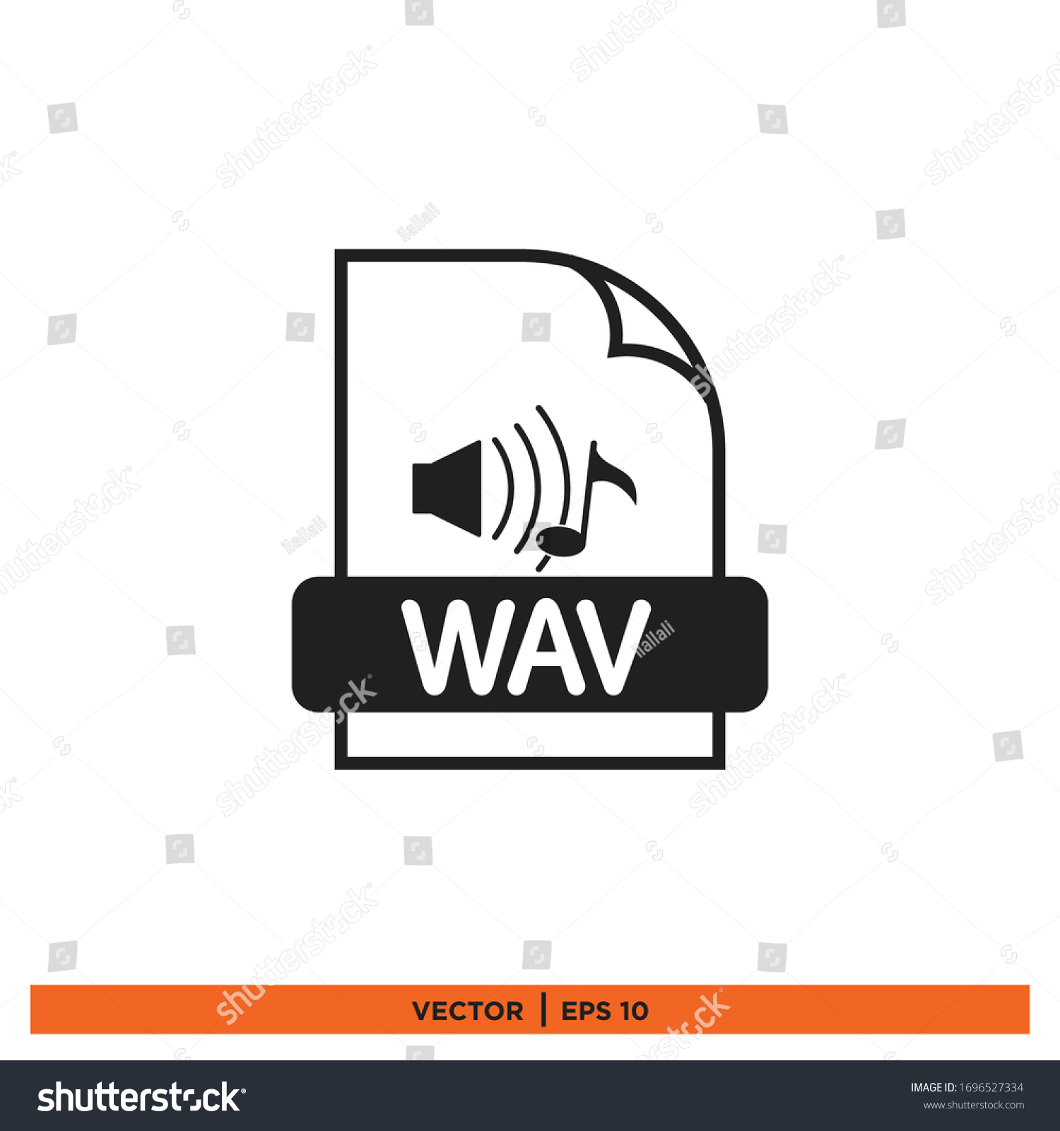 formato de archivo tipo wav icono: vector de stock (libre de regalías ...