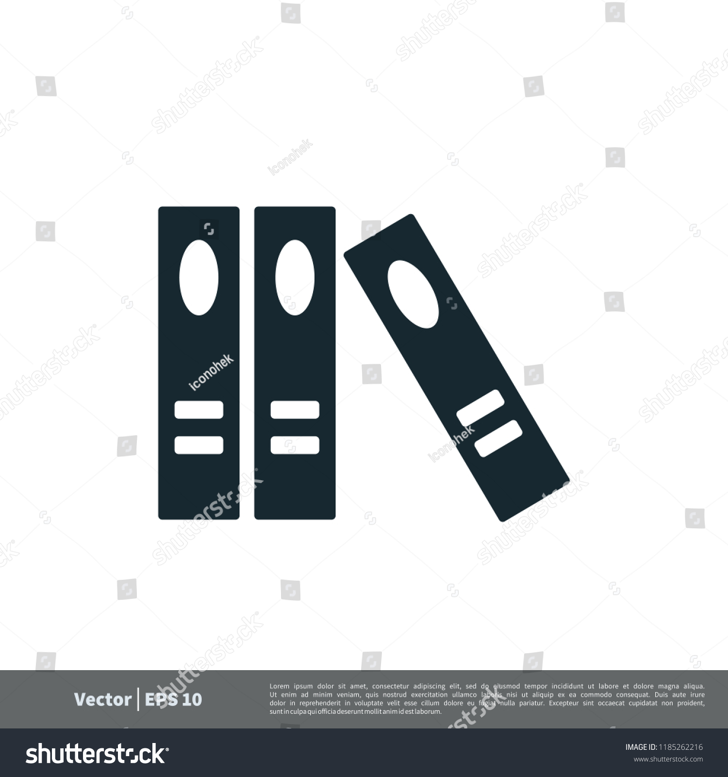 File Holder Icon Vector Logo Template Stock Vector (Royalty Free ...